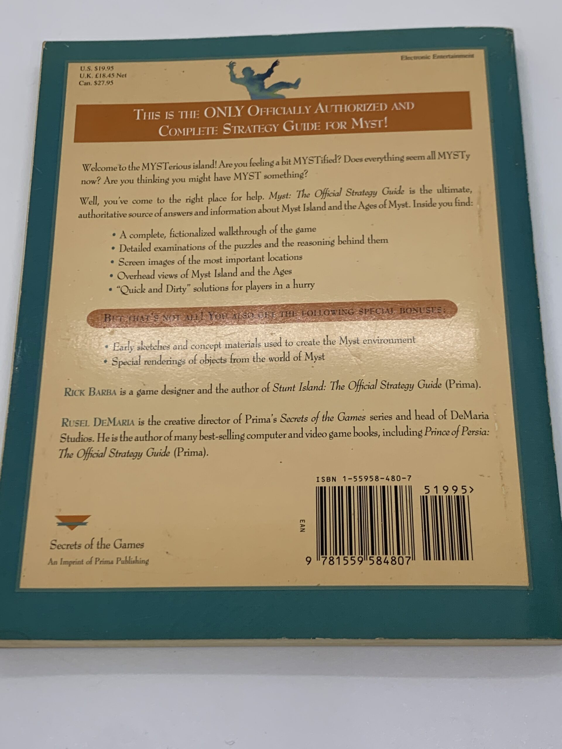Myst Official Strategy Guide by Rick Barba and Rusel DeMaria - Vintage ...