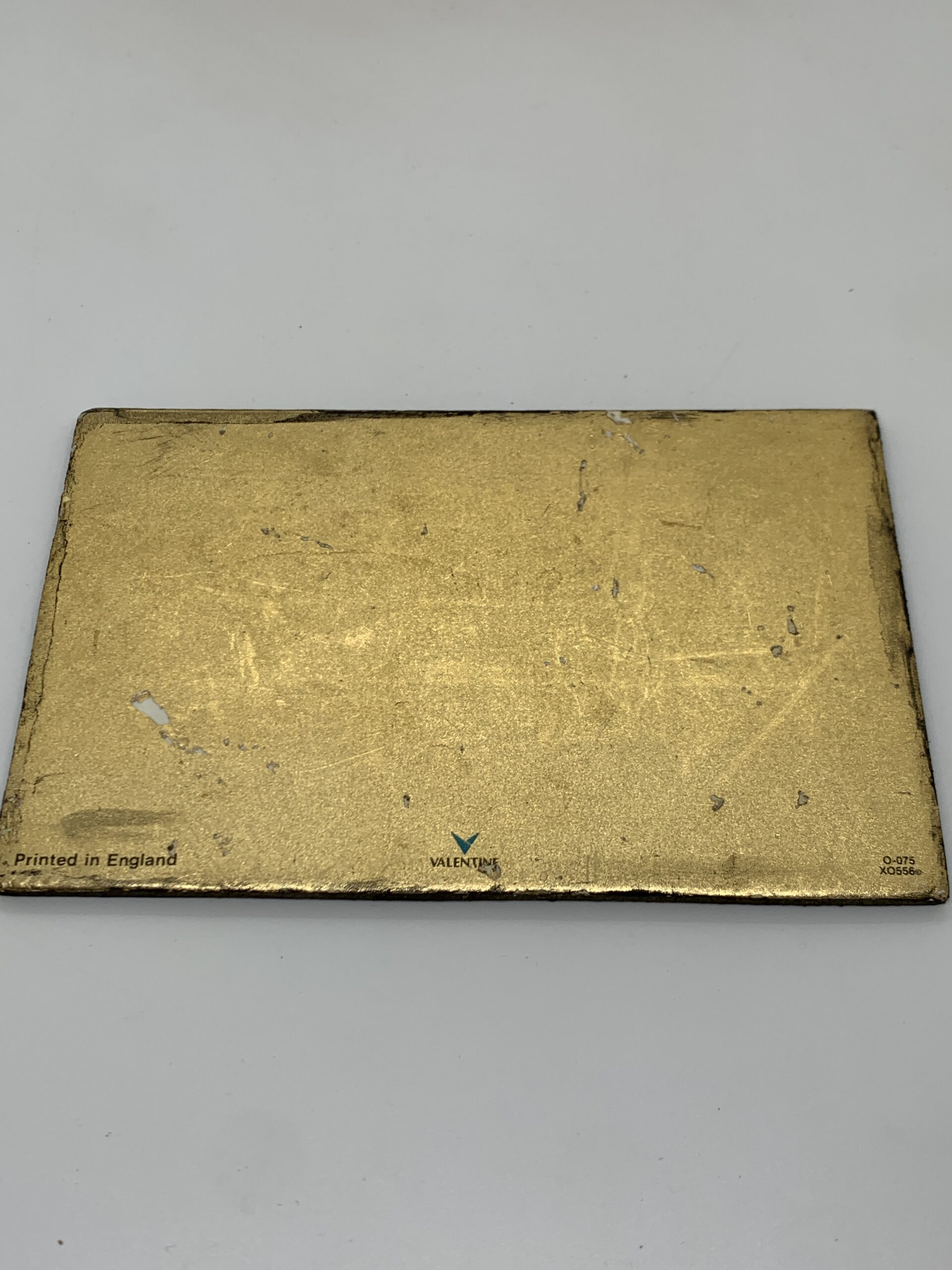 Valentine Printed in England Golden Old World Map Plaques x 2 - Vintage ...