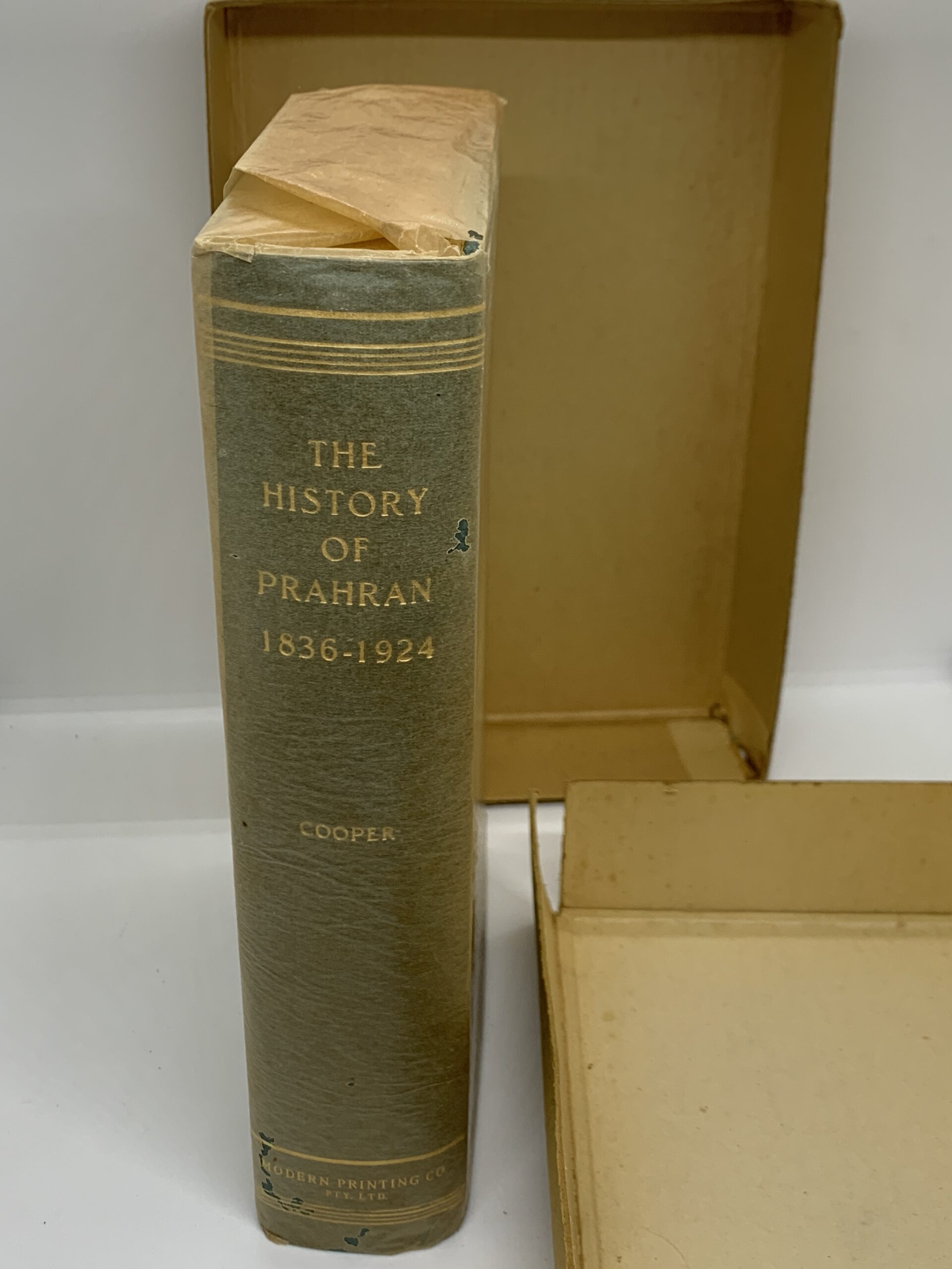 History of Prahran 1836-1924 by Cooper - Original Boxed - Vintage Keepsakes