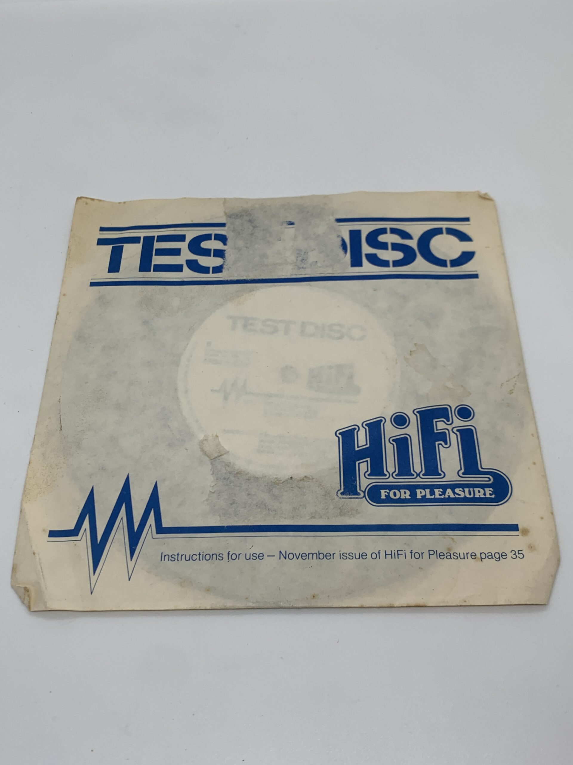 Hi-Fi for Pleaseure Test Disc (damaged on one side) - Vintage Keepsakes