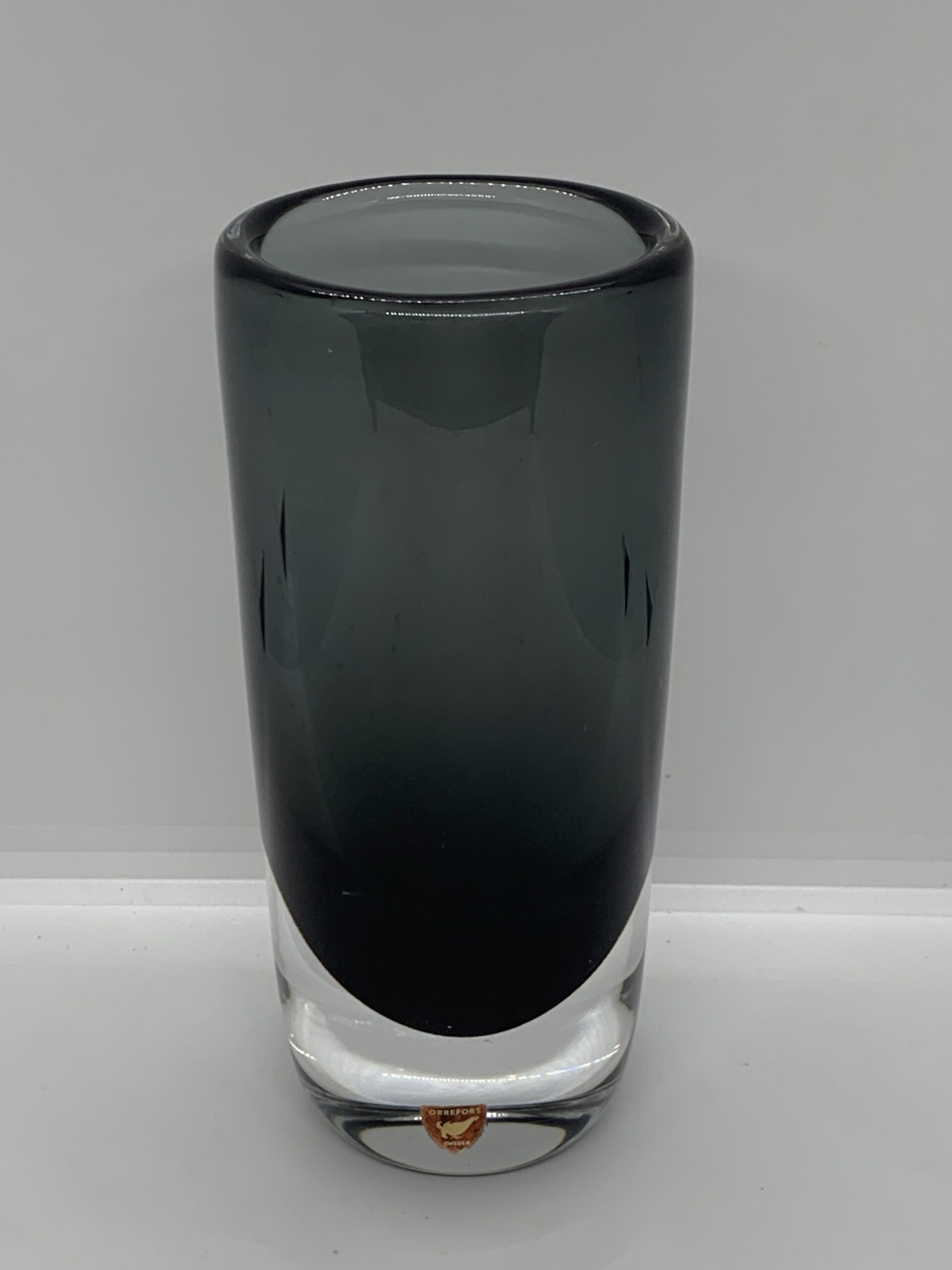 1956 Sven Palmqvist Orrefors Sommerso Vase 18cm - Original Label and ...