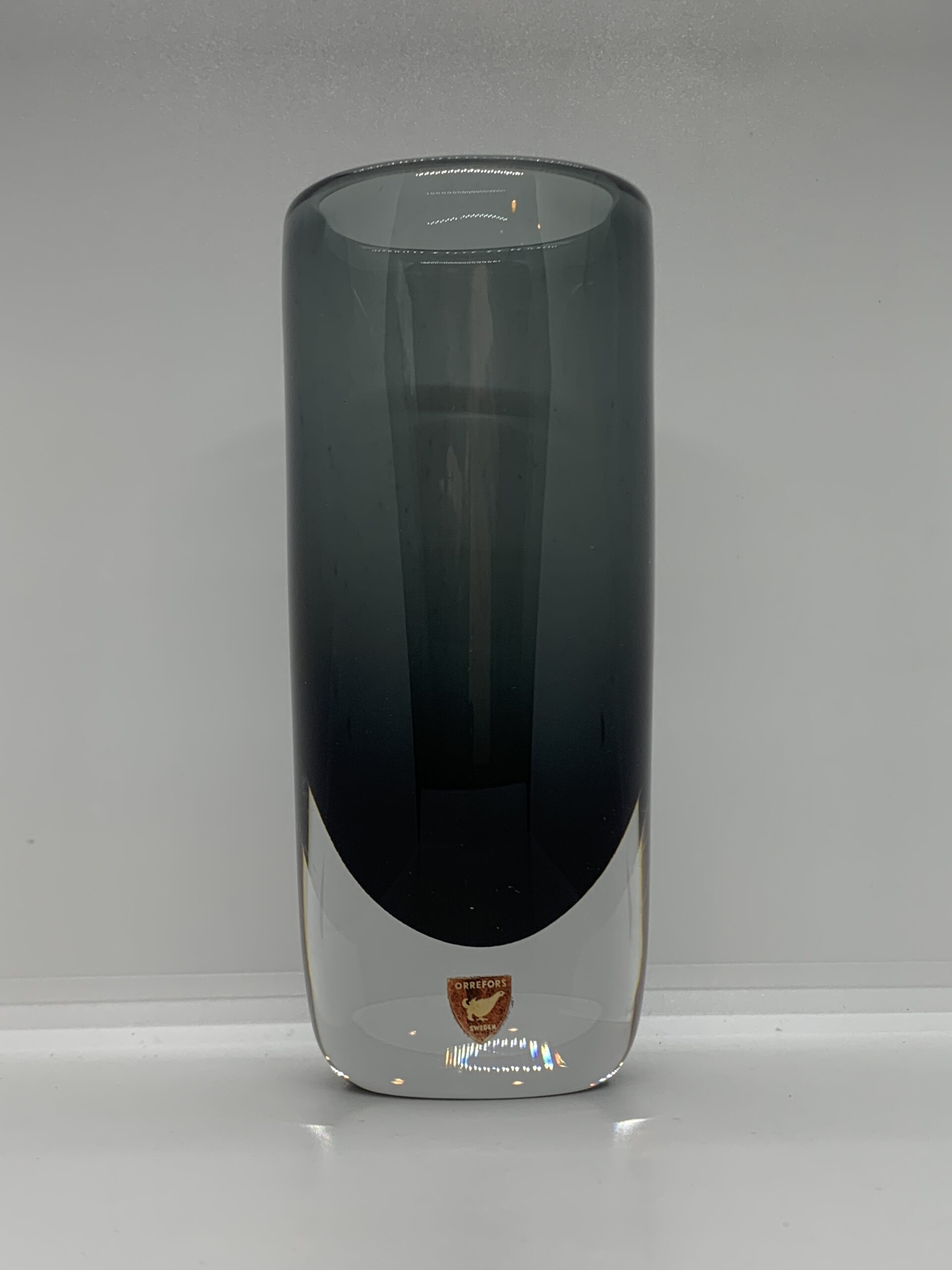 1956 Sven Palmqvist Orrefors Sommerso Vase 18cm - Original Label and ...