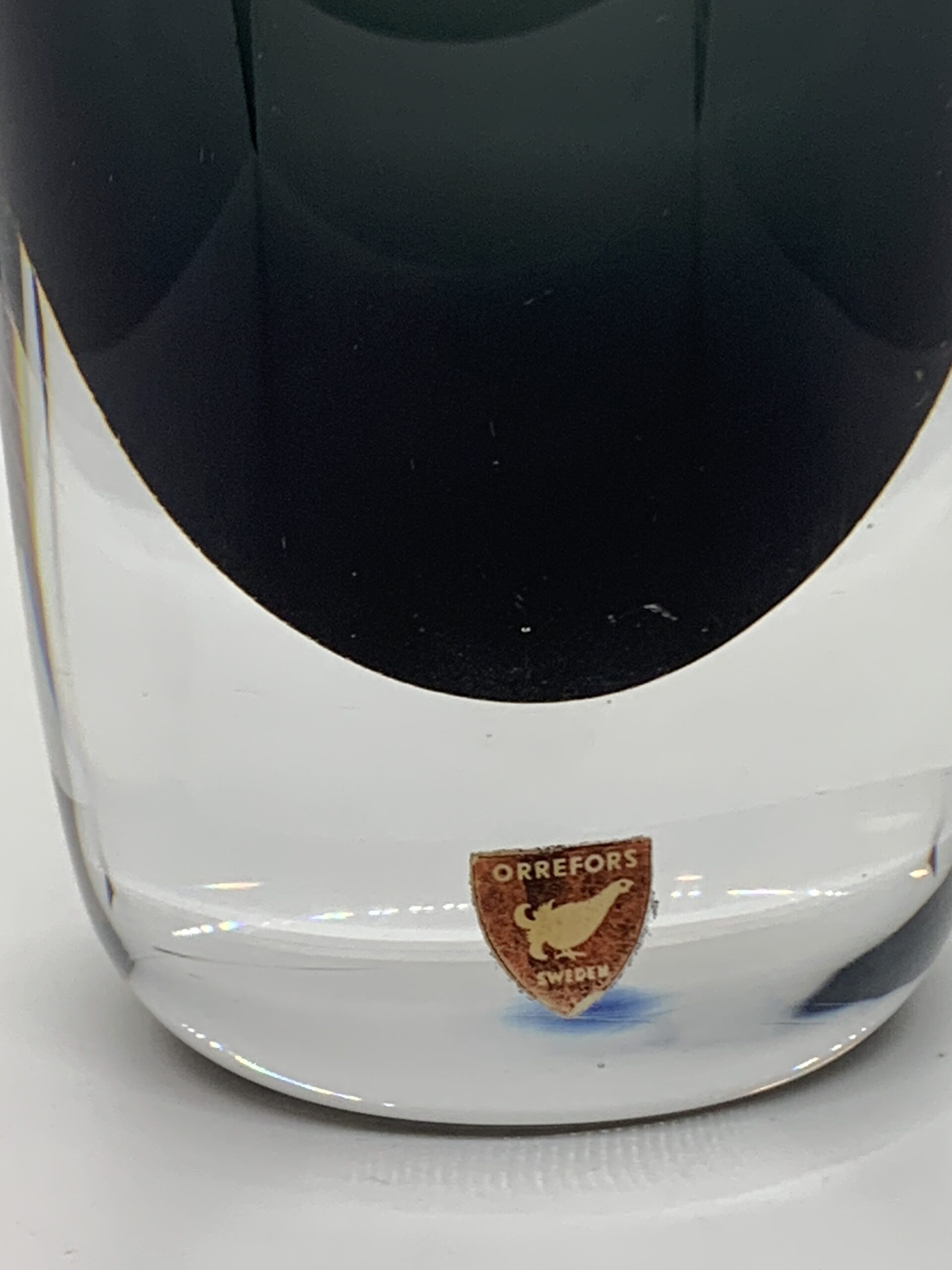 1956 Sven Palmqvist Orrefors Sommerso Vase 18cm - Original Label and ...