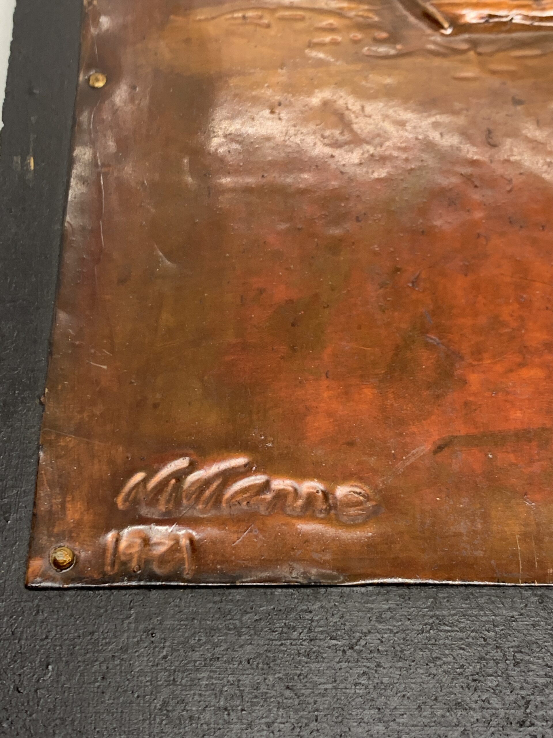 Vintage Pressed Copper Relief of a Tall Ship 32x22cm - Vintage Keepsakes