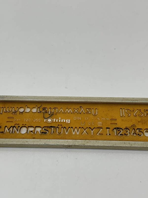 Rotring Stencil Ruler 5mm - Art 320 050 - Vintage Keepsakes