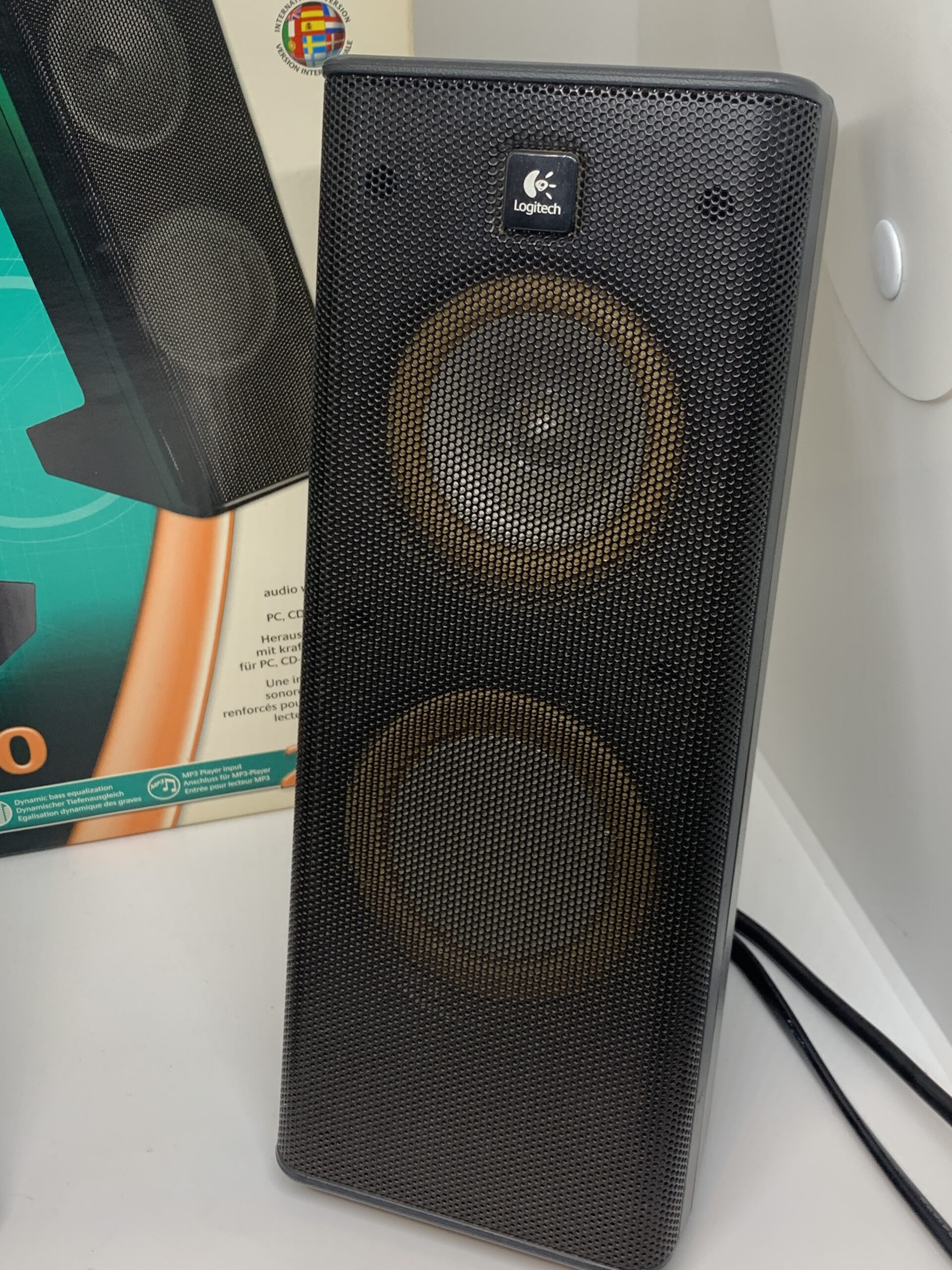 Logitech X-140 Speakers in Box - Vintage Keepsakes