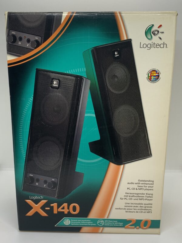 Logitech X-140 Speakers in Box - Vintage Keepsakes
