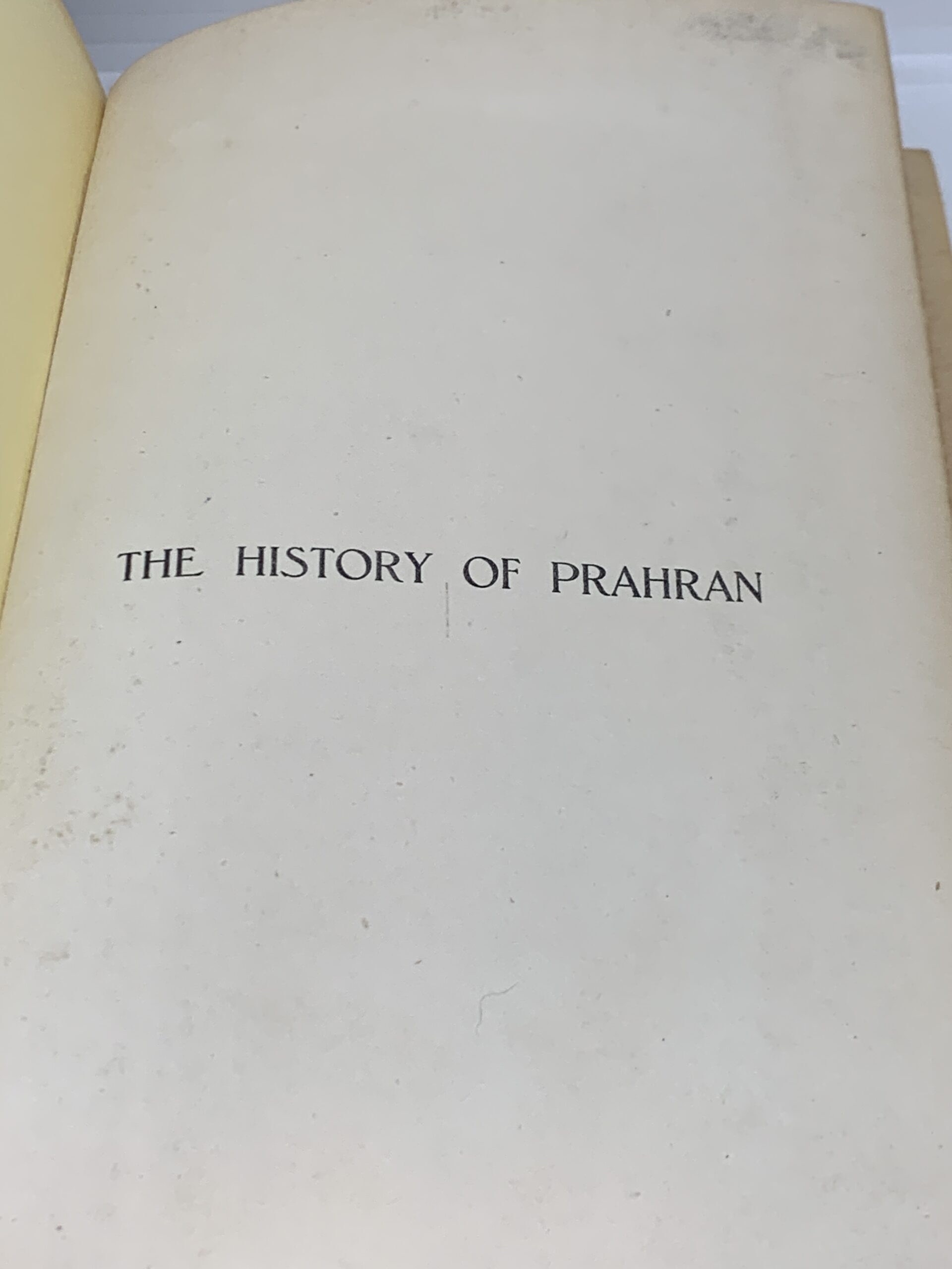 History of Prahran 1836-1924 by Cooper - Hardcover Book - Vintage Keepsakes