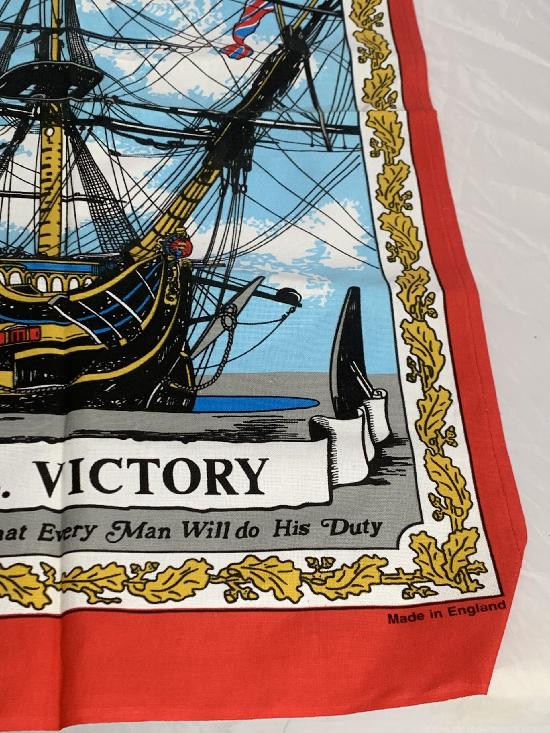 100% Cotton Tea Towel - HMS Victory - Vintage Keepsakes
