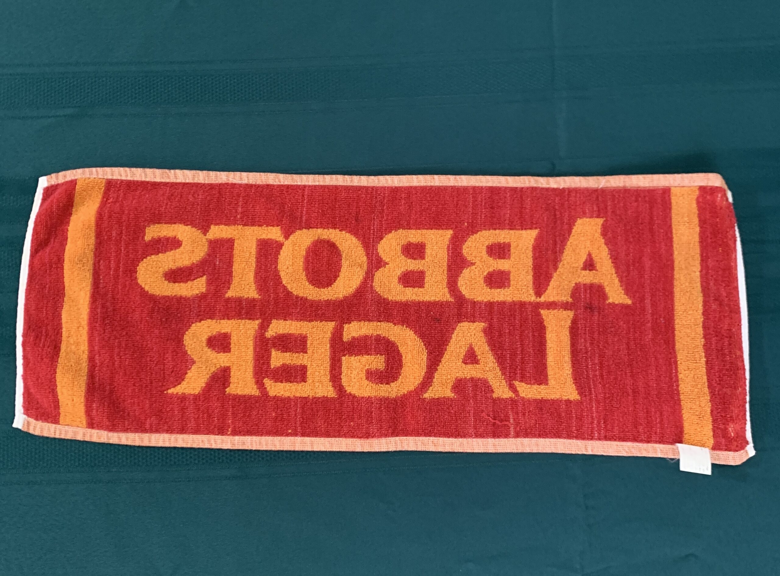Abbots Lager Towelling Bar Mat 59x23cm - Vintage Keepsakes
