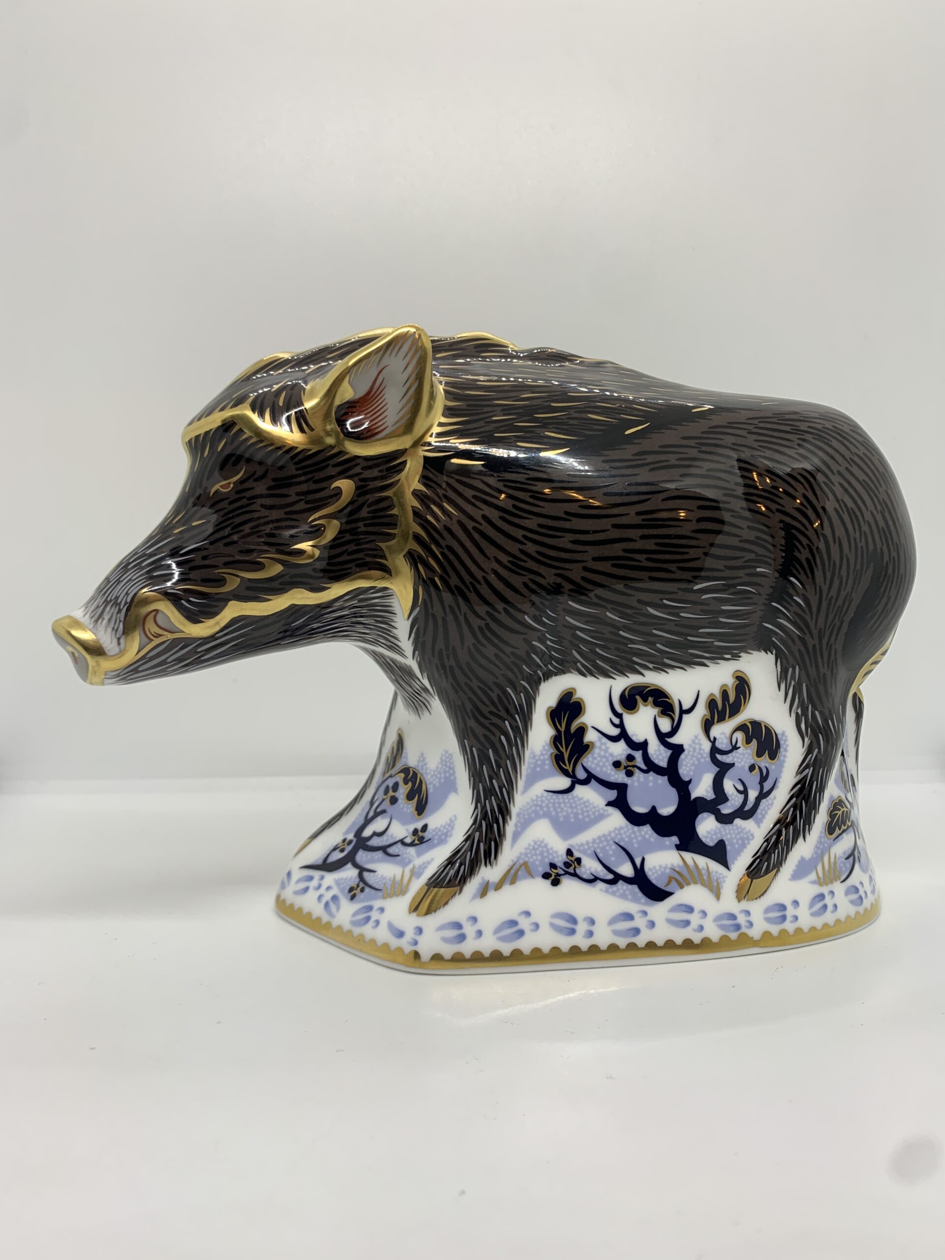 Royal Crown Derby Large The Wild Boar - signed Hugh Gibson - Vintage ...