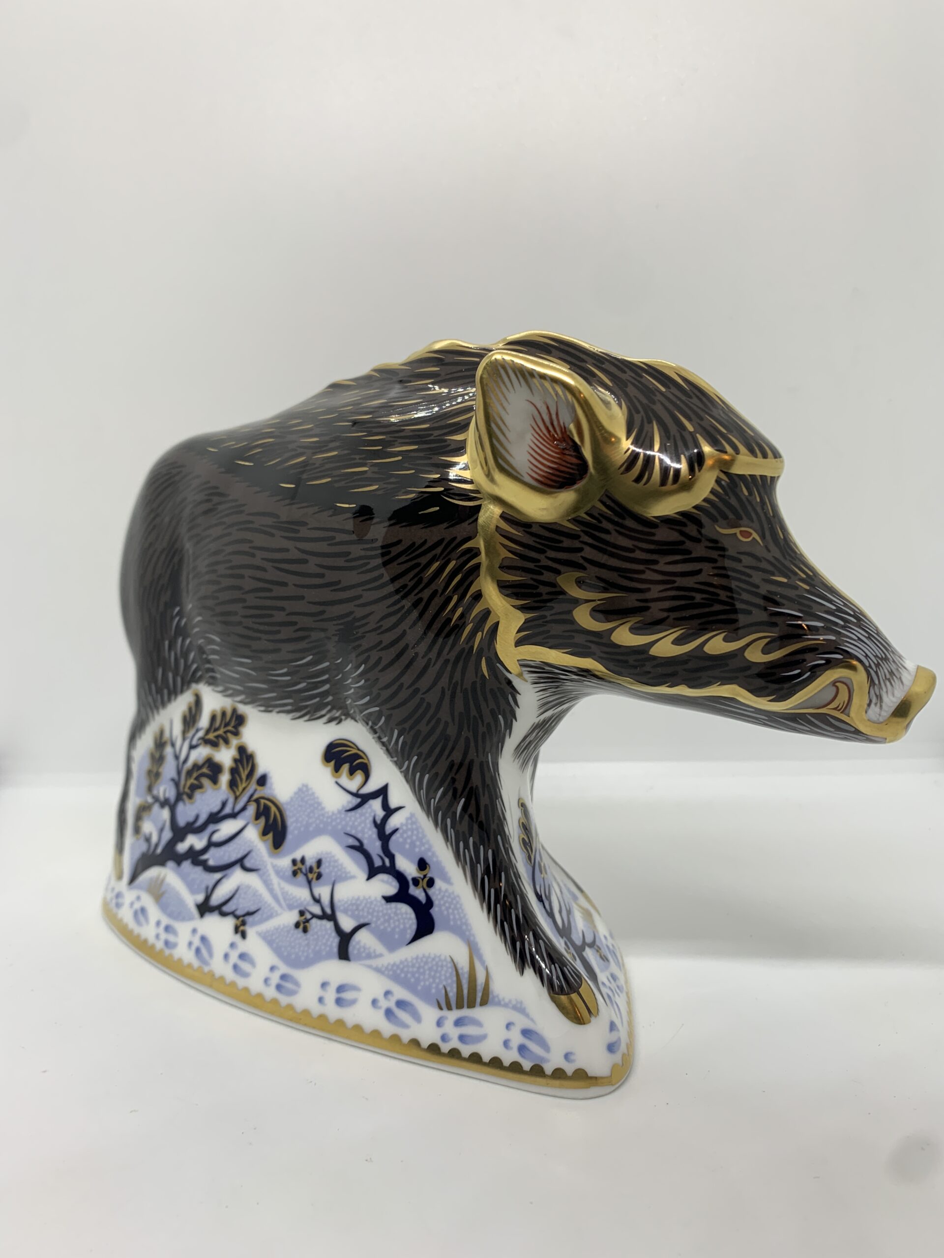 Royal Crown Derby Large The Wild Boar - signed Hugh Gibson - Vintage ...