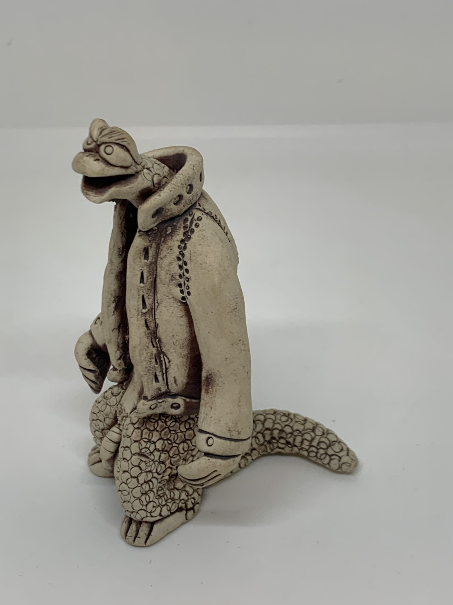 Pottery (rude) Hells Goanna Figure 12cm high with makers mark - Vintage ...