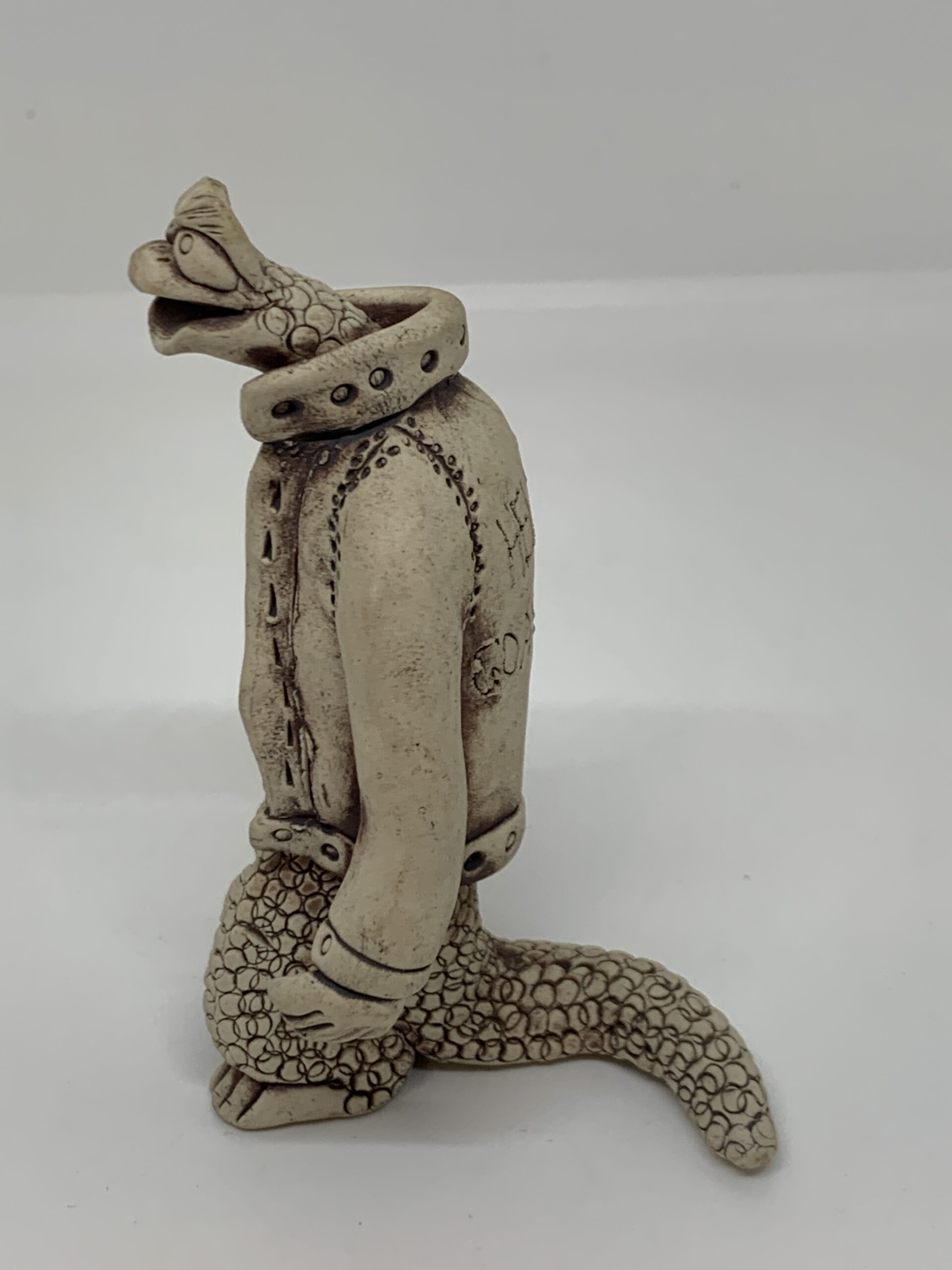 Pottery (rude) Hells Goanna Figure 12cm high with makers mark - Vintage ...