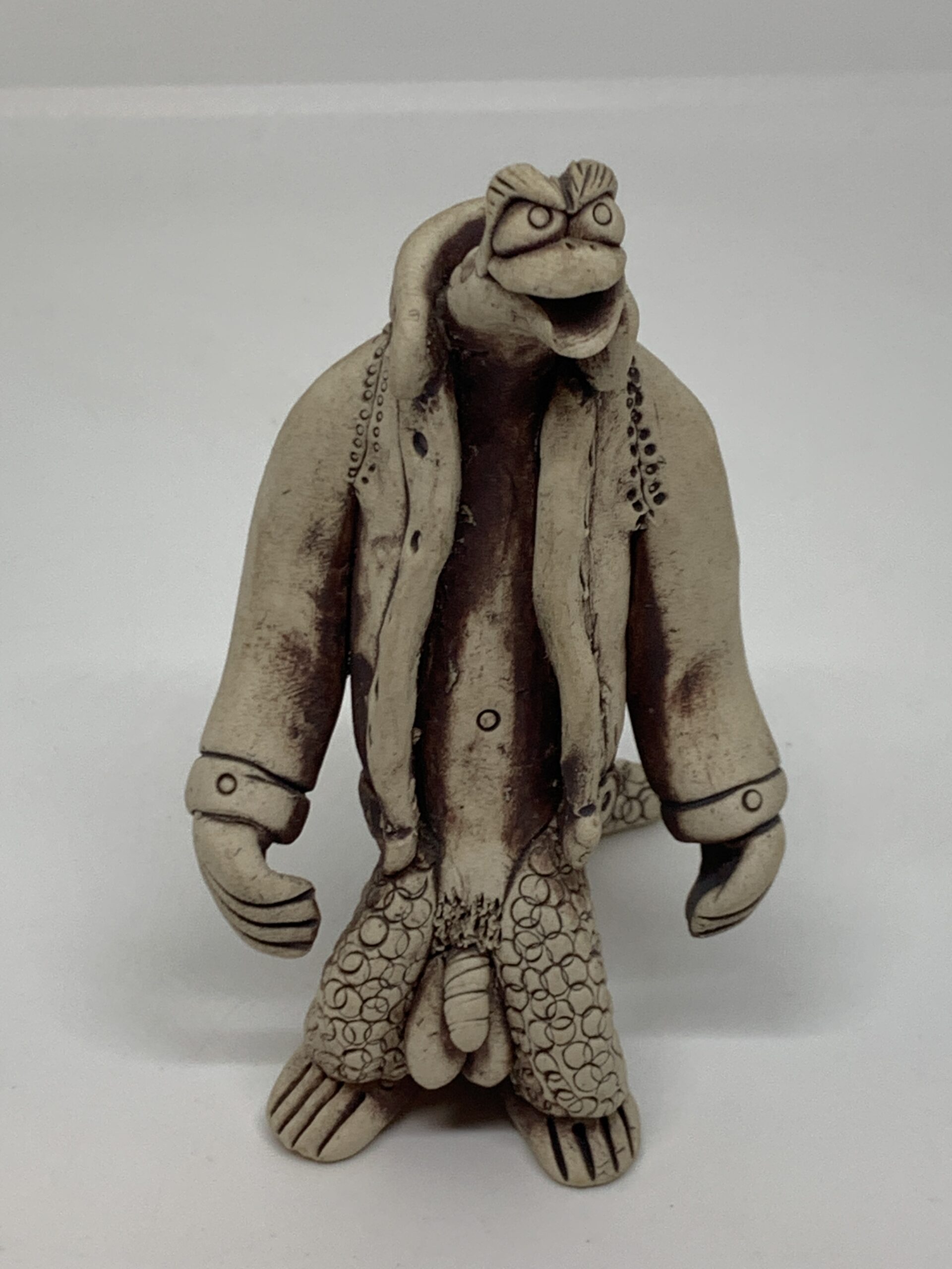 Pottery (rude) Hells Goanna Figure 12cm high with makers mark - Vintage ...