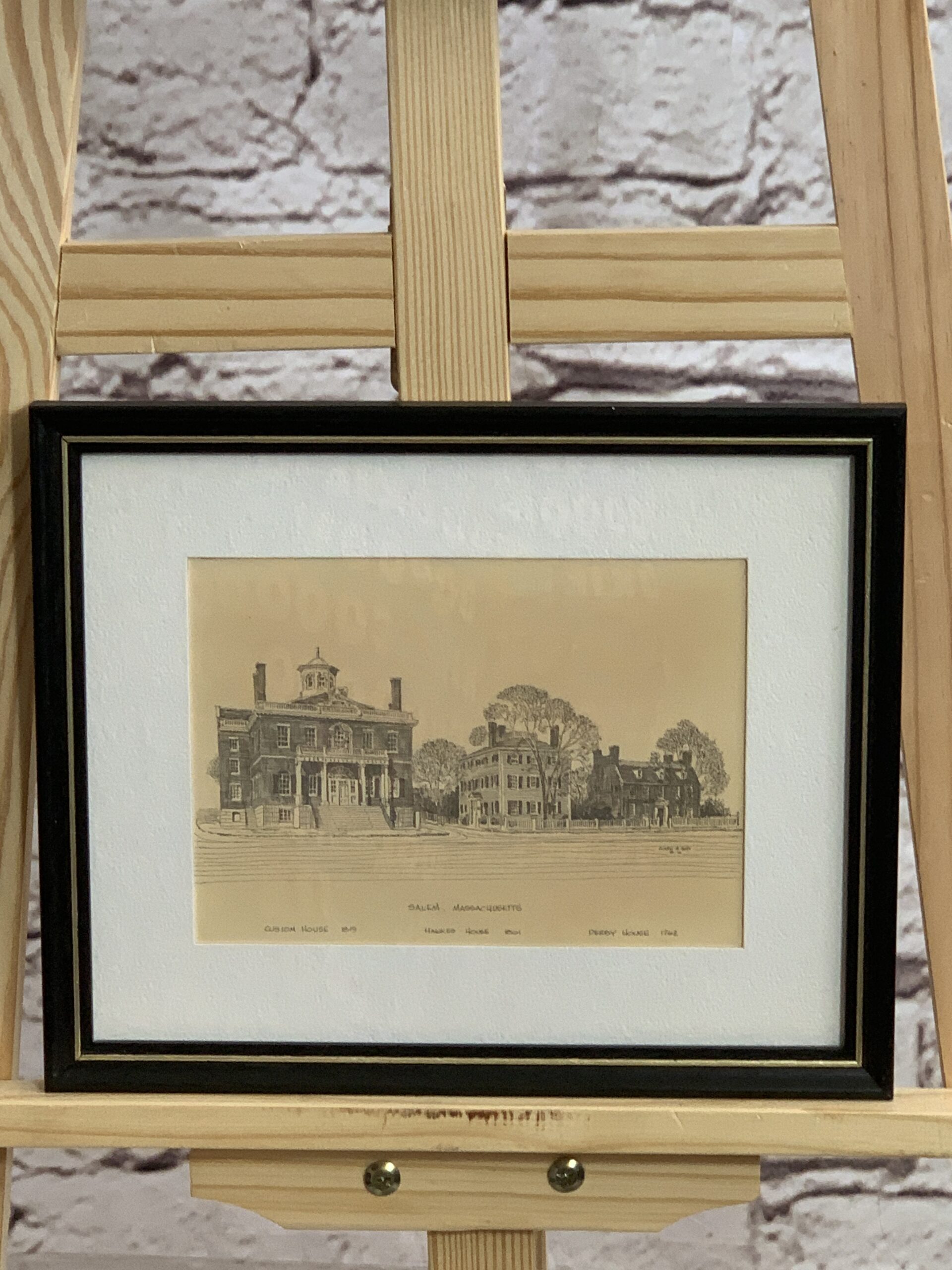 Salem Massachusetts Custom House - Clark Goff - 13x18cm - Vintage Keepsakes