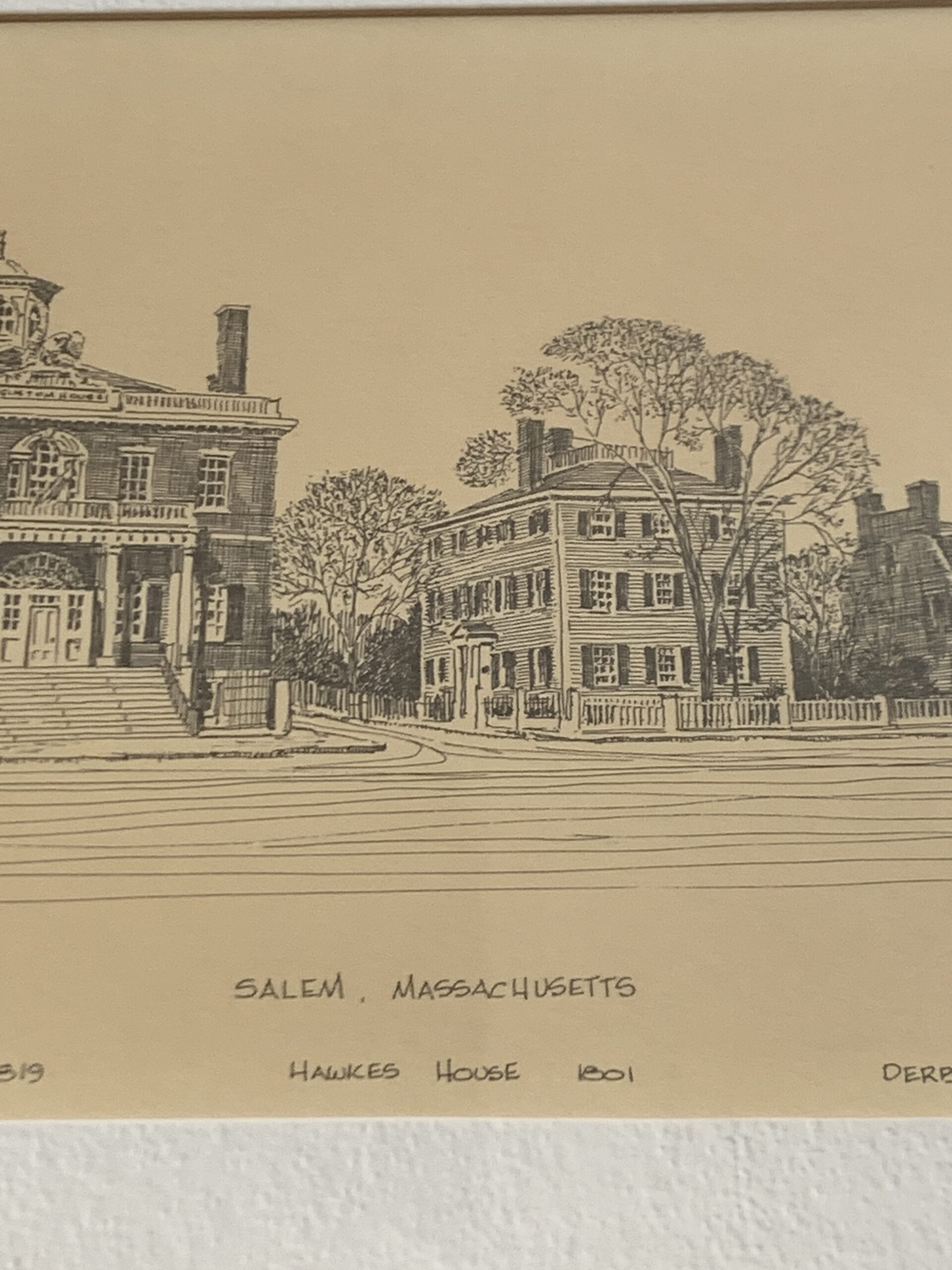 Salem Massachusetts Custom House - Clark Goff - 13x18cm - Vintage Keepsakes