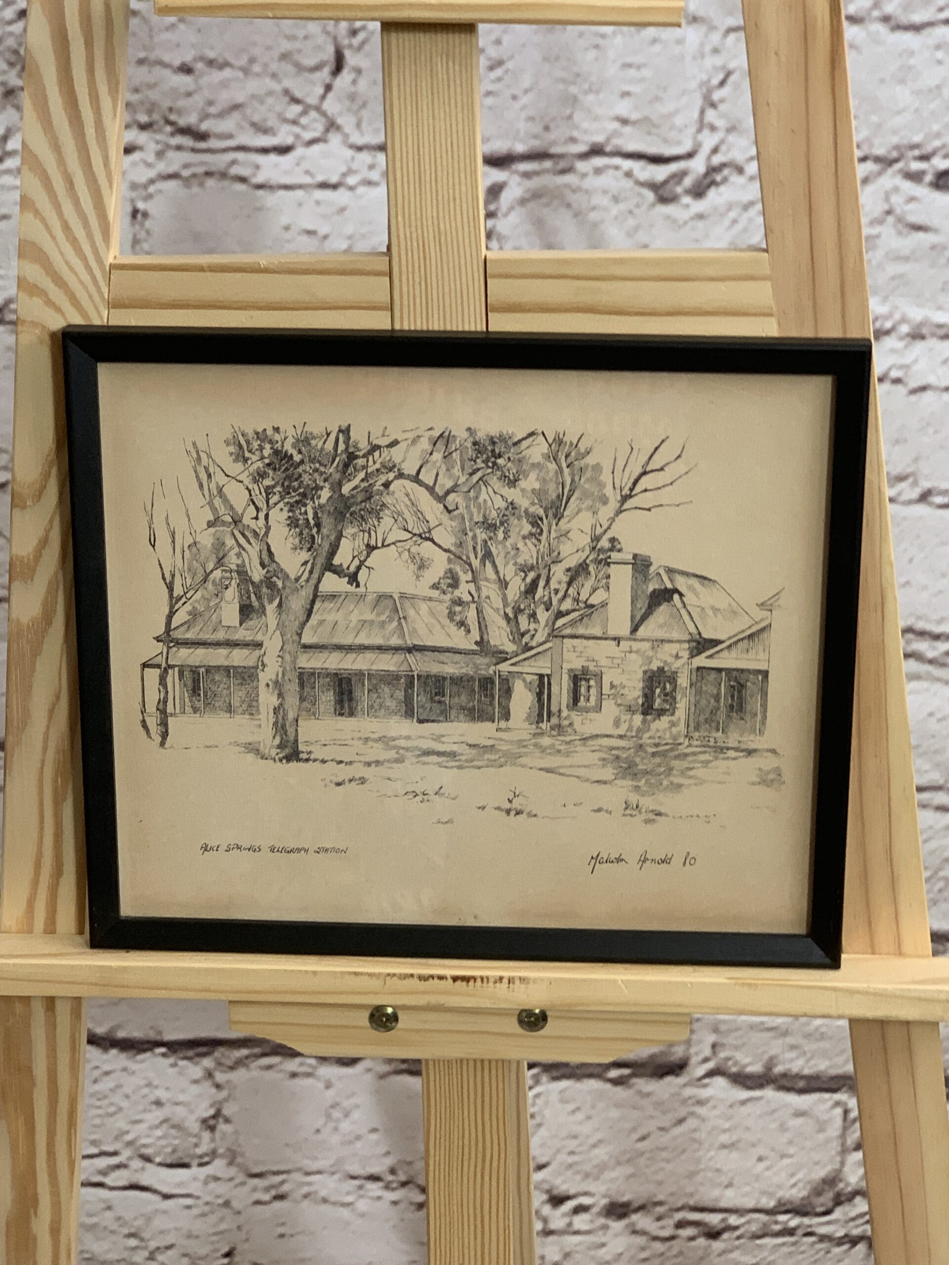 Alice Springs Telegraph Station - by Malcolm Arnold - 25x30cm - Vintage ...