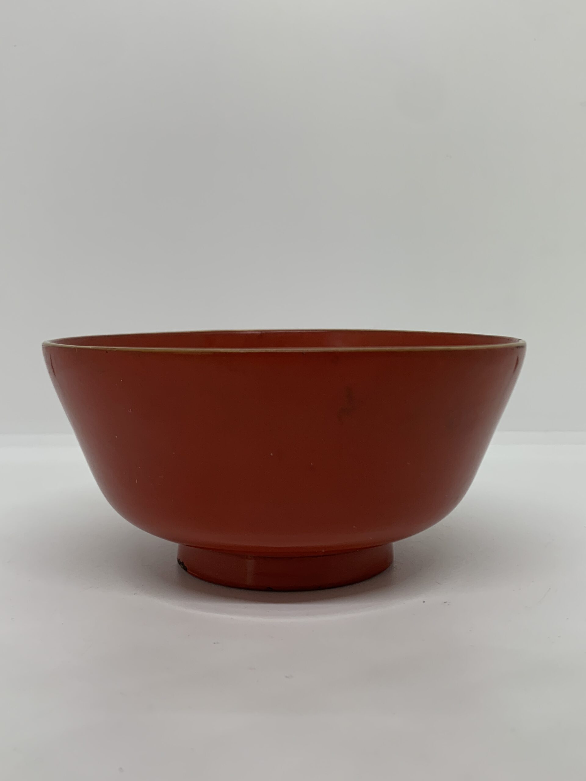 Footed Red Laquer ware Bowl 12cm wide - Vintage Keepsakes