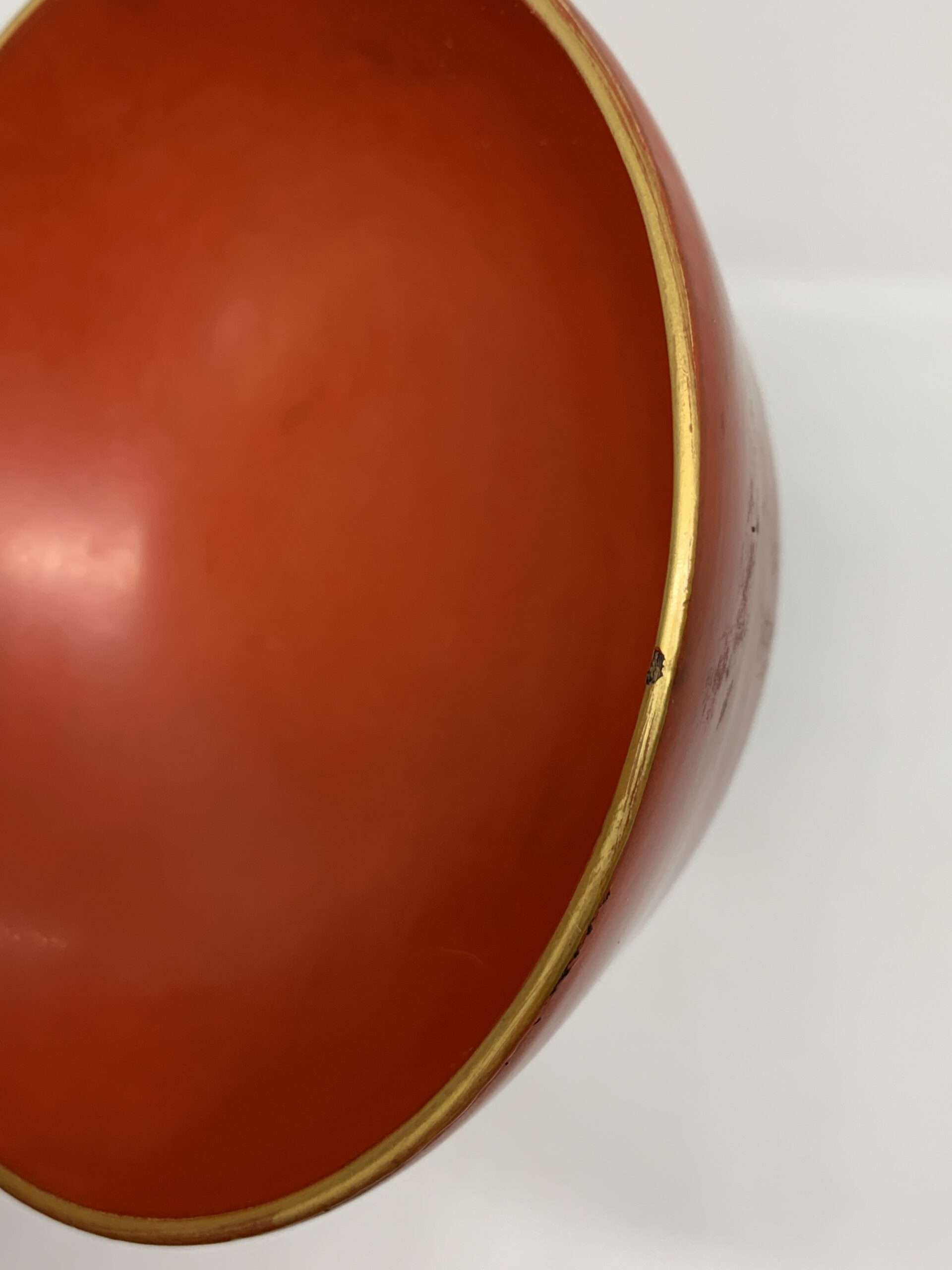 Footed Red Laquer ware Bowl 12cm wide - Vintage Keepsakes