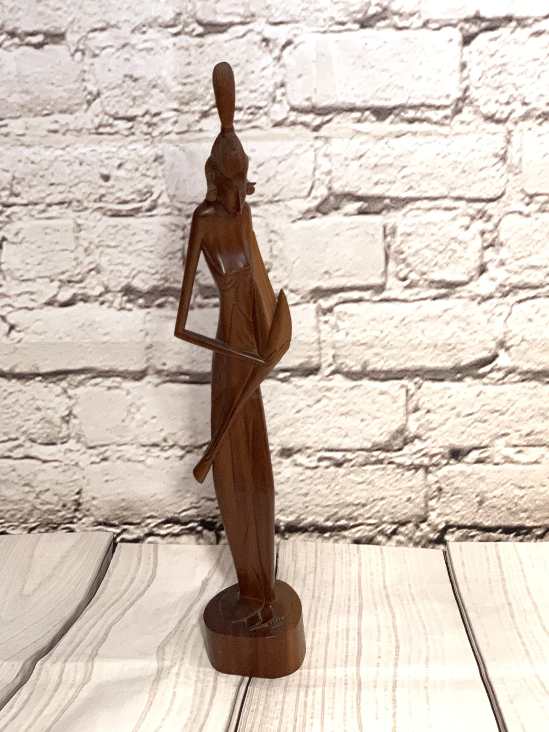 Vintage Hand Carved Wooden Statue of Goddess (likely Balinese) 59cm ...