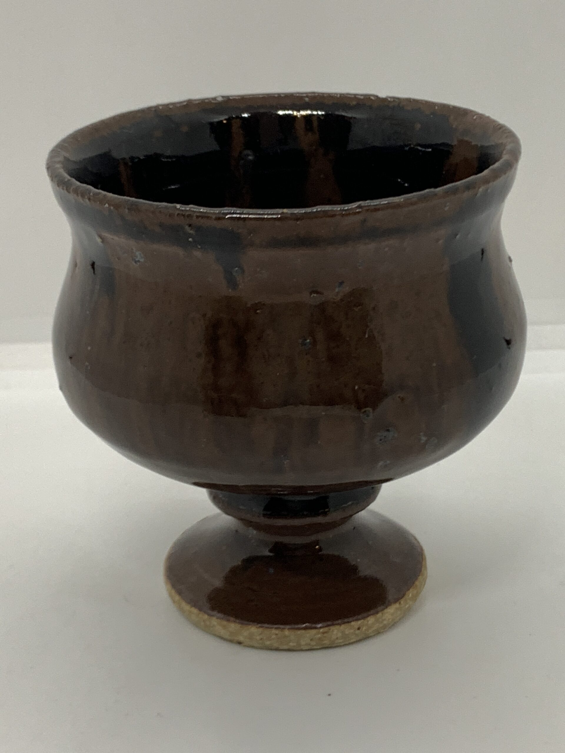 Vintage Mary Pancoast Stoneware Pottery Goblet 8cm high - Vintage Keepsakes