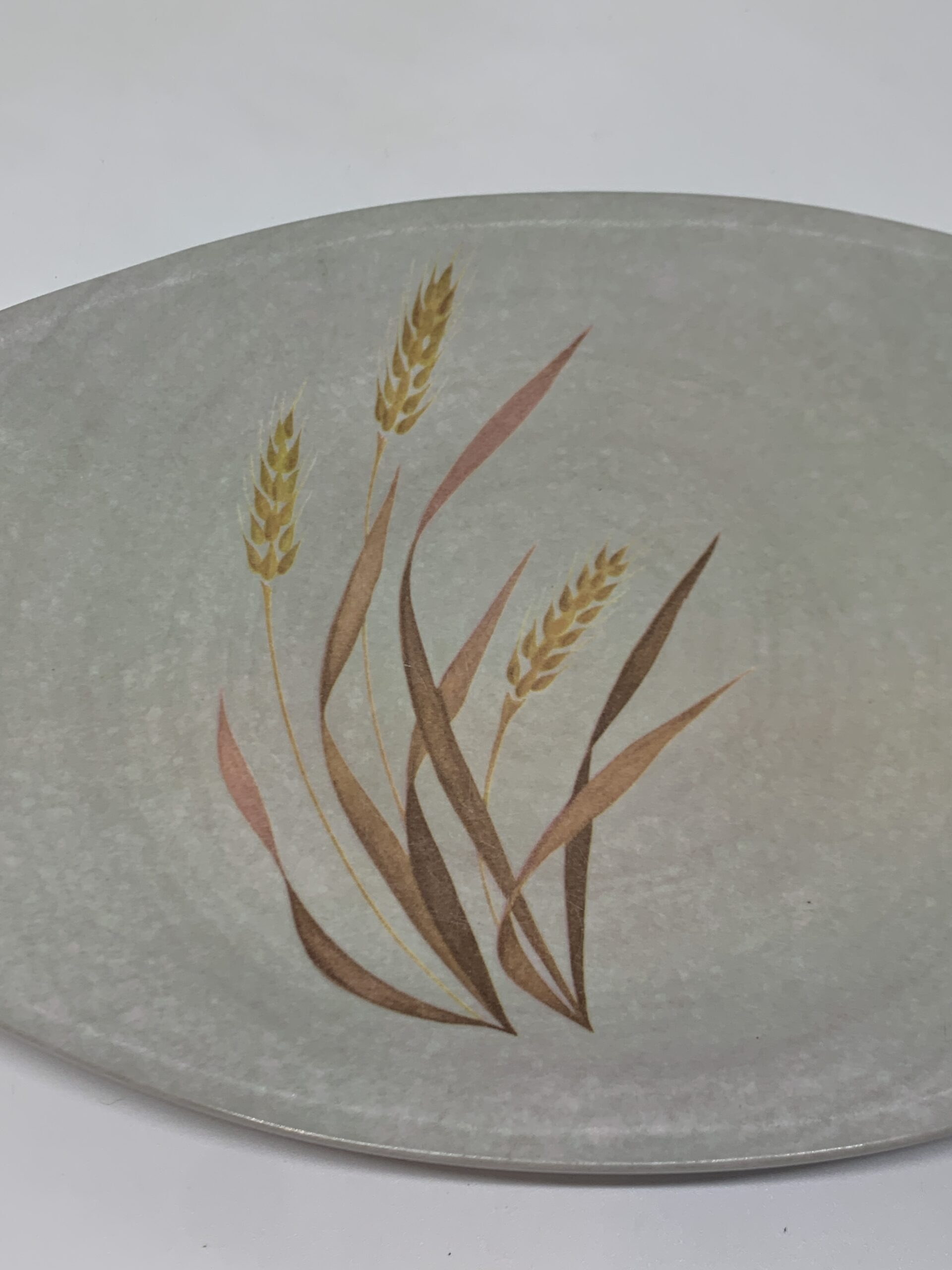 Bessemer Melmac Oval Plate Wheat Pattern 30cm long - Vintage Keepsakes