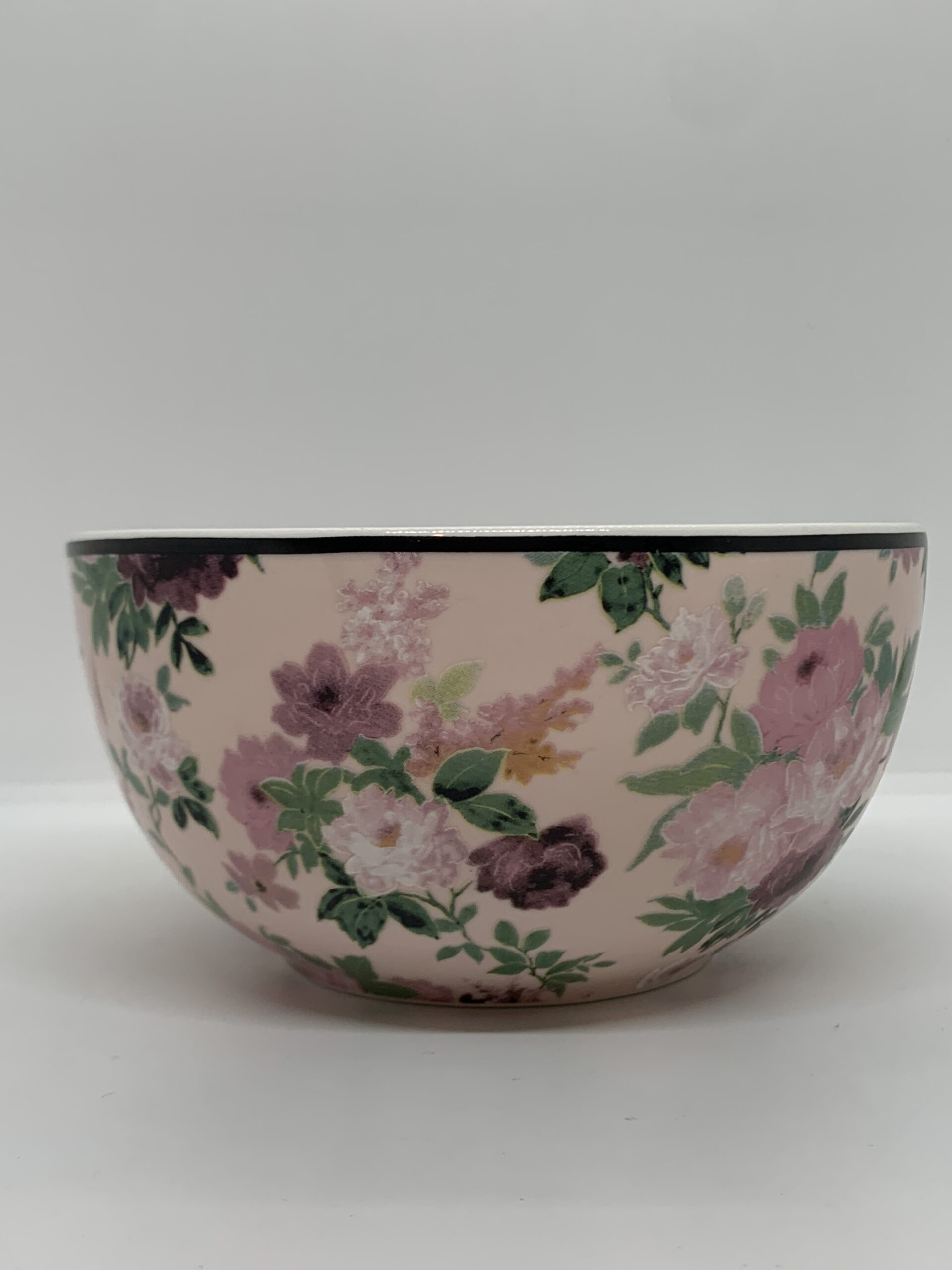 Pink Floral Pattern Bowl 15cm - Vintage Keepsakes