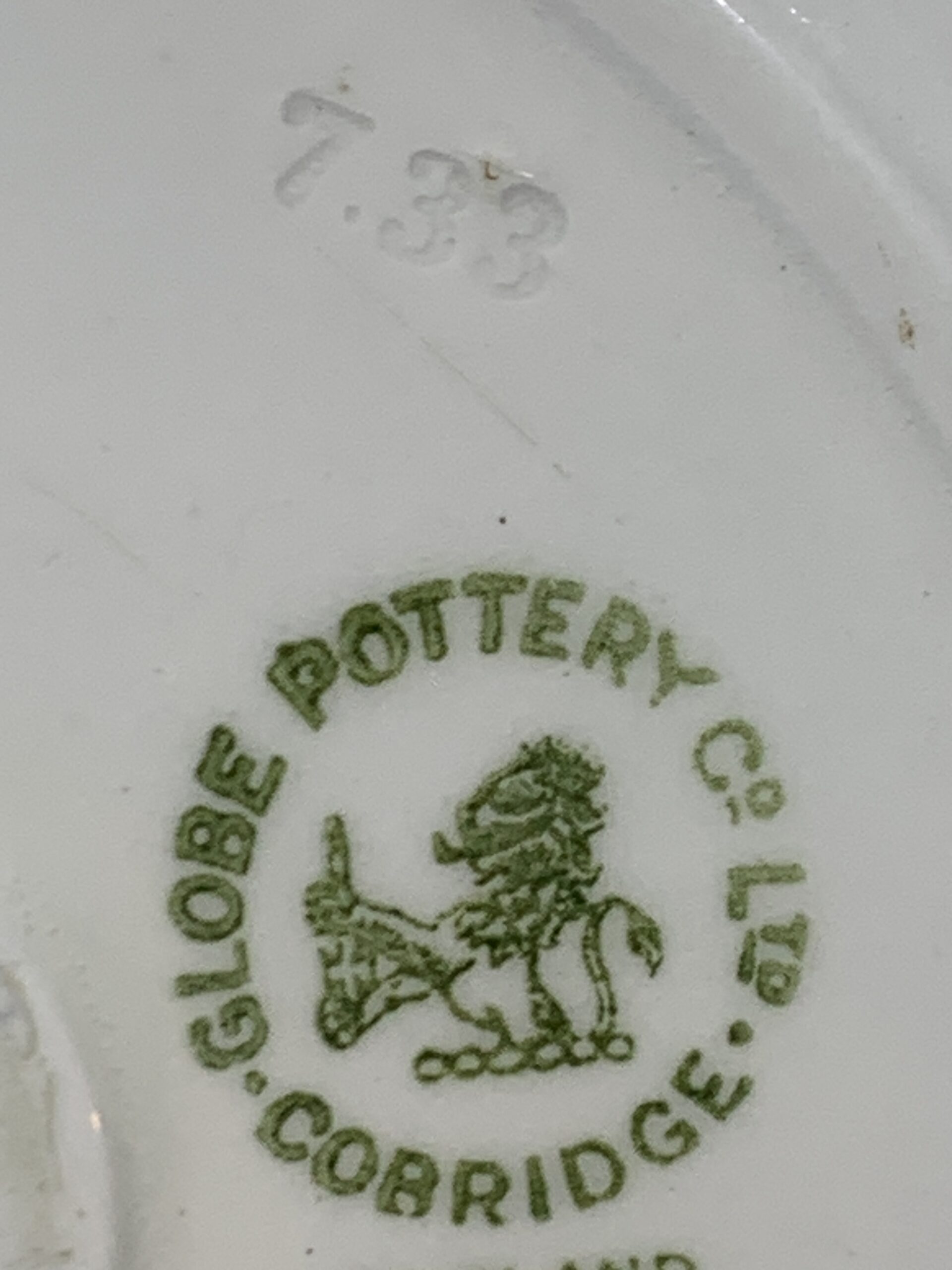 Globe Pottery Cobridge Blue and White Plate 25cm - Vintage Keepsakes