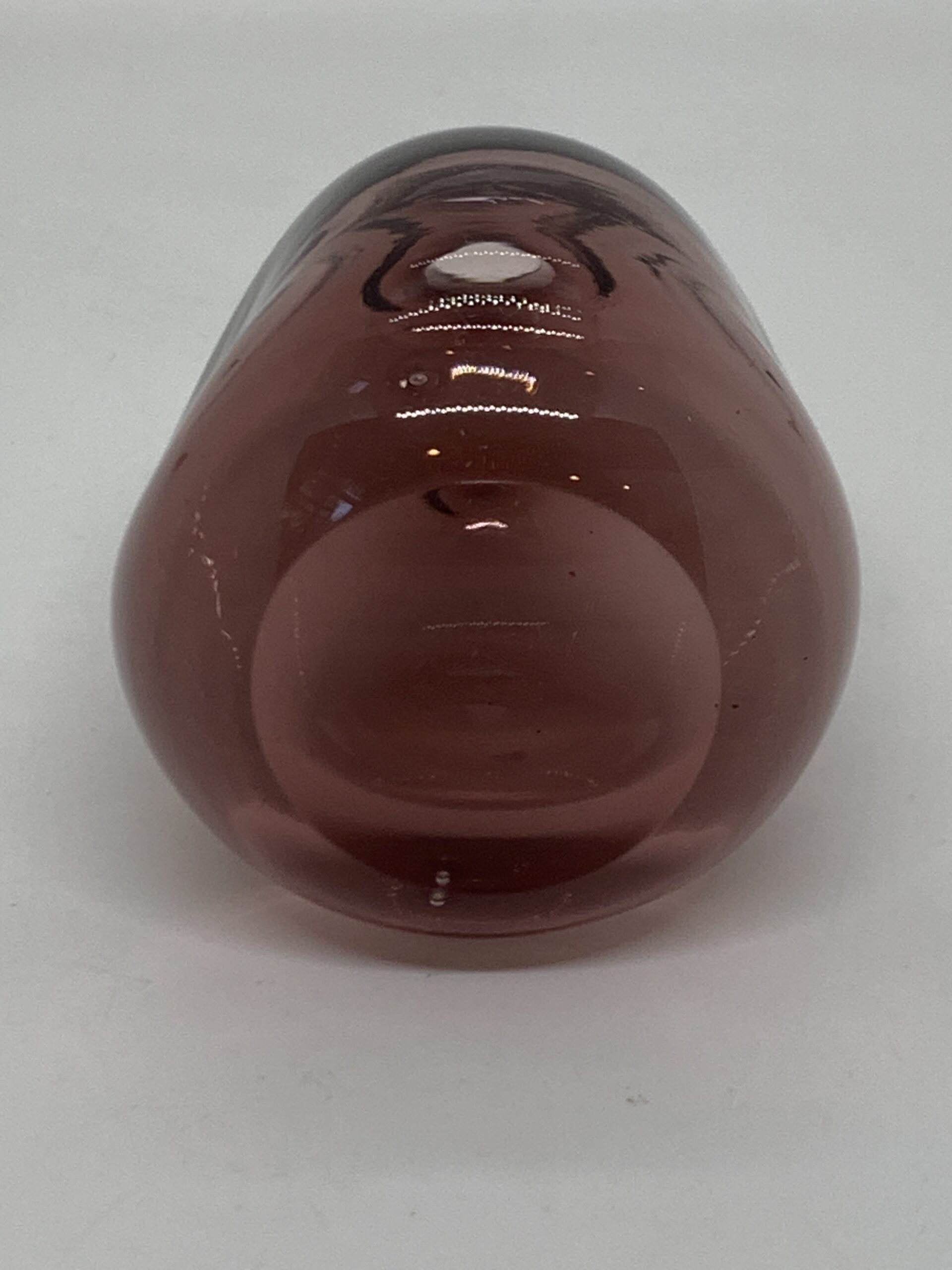 Small Purple Tri Sided Glass Posy Vase 7cm - Vintage Keepsakes