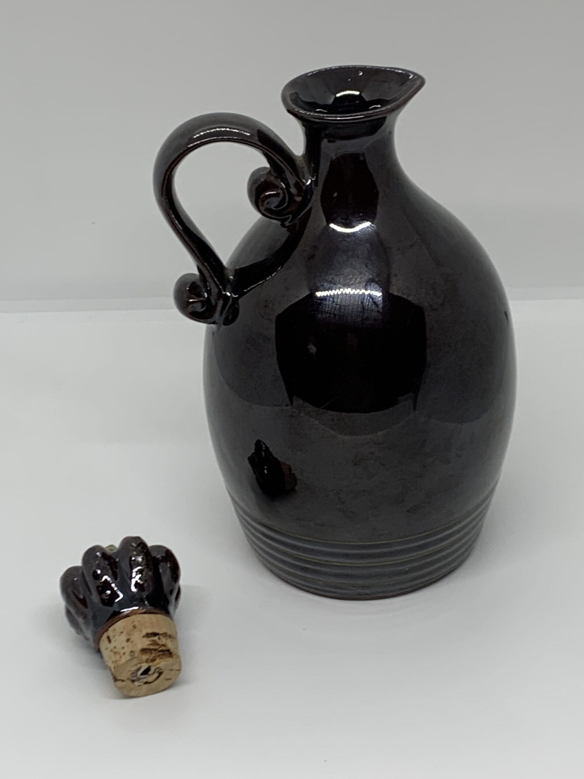 Vintage Japanese Brown Jug Musical Decanter (working) - approx 24cm ...