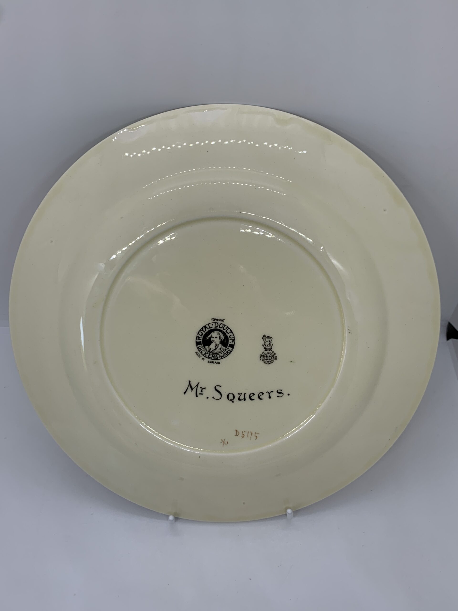 Royal Doulton Dickensware 26cm Plate - Mr Squeers D5175 (chipped ...
