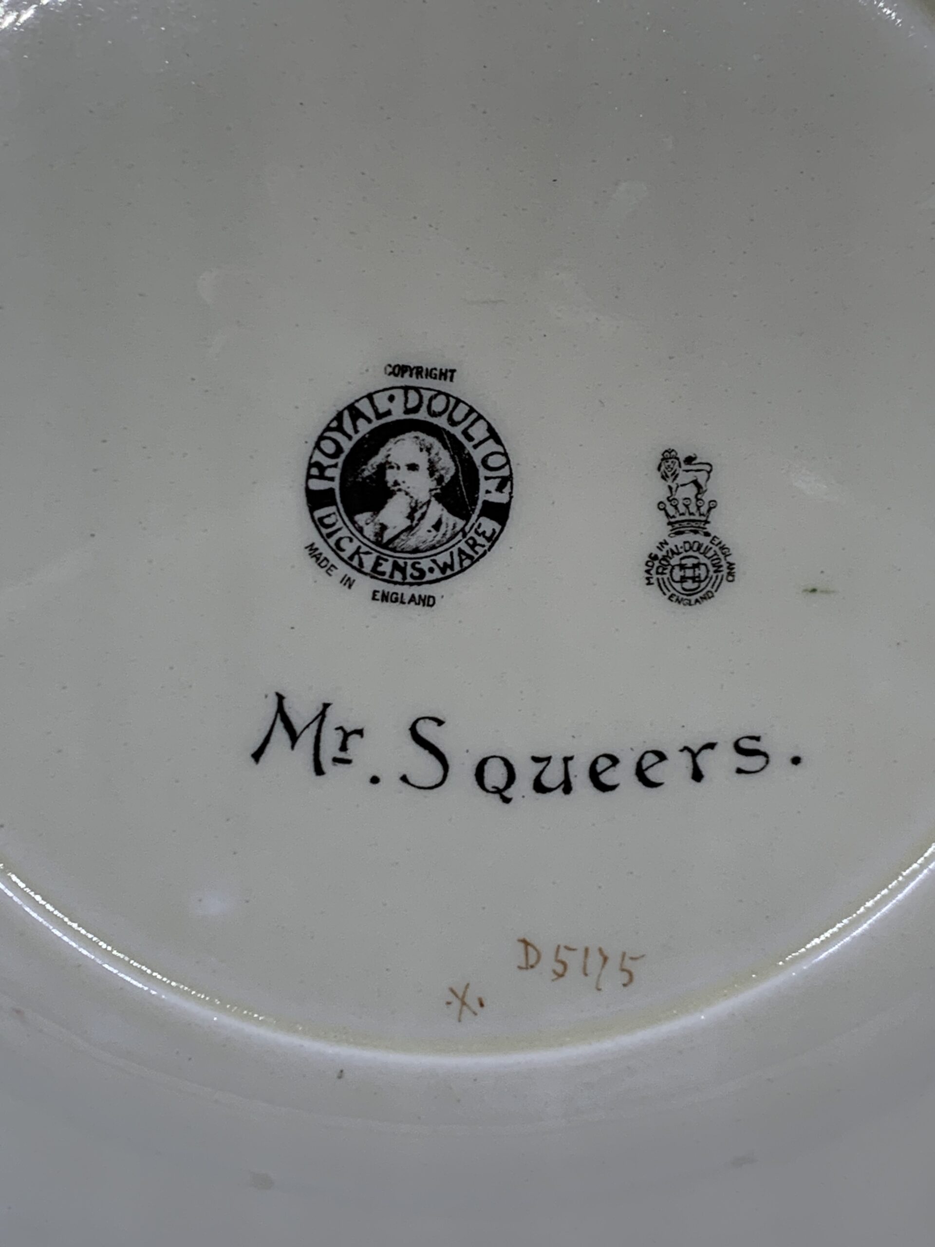 Royal Doulton Dickensware 26cm Plate - Mr Squeers D5175 (chipped ...