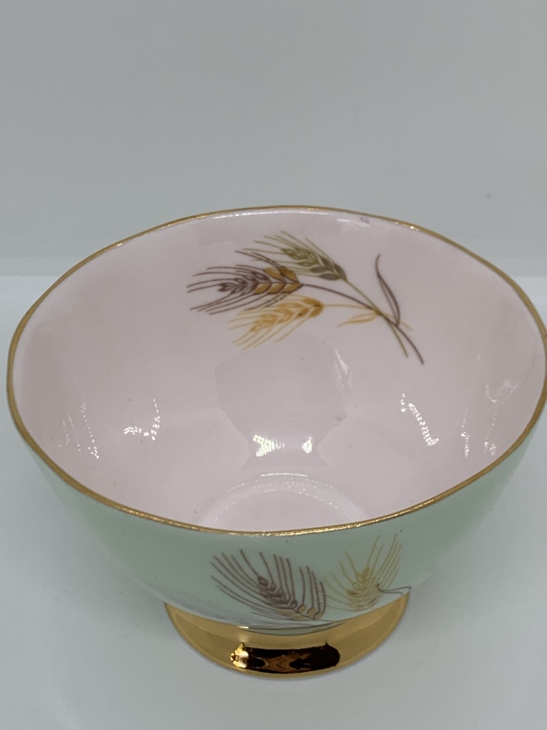Elizabethan Fine Bone China Green Wheat pattern Open Sugar Bowl ...