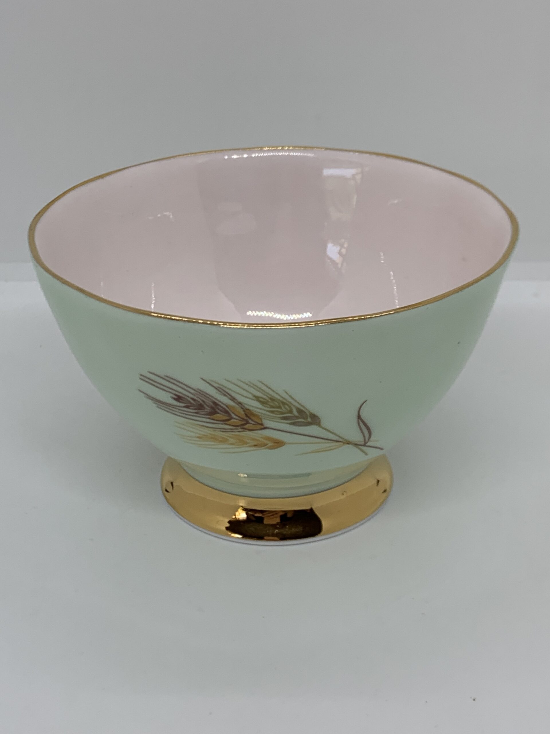 Elizabethan Fine Bone China Green Wheat pattern Open Sugar Bowl ...