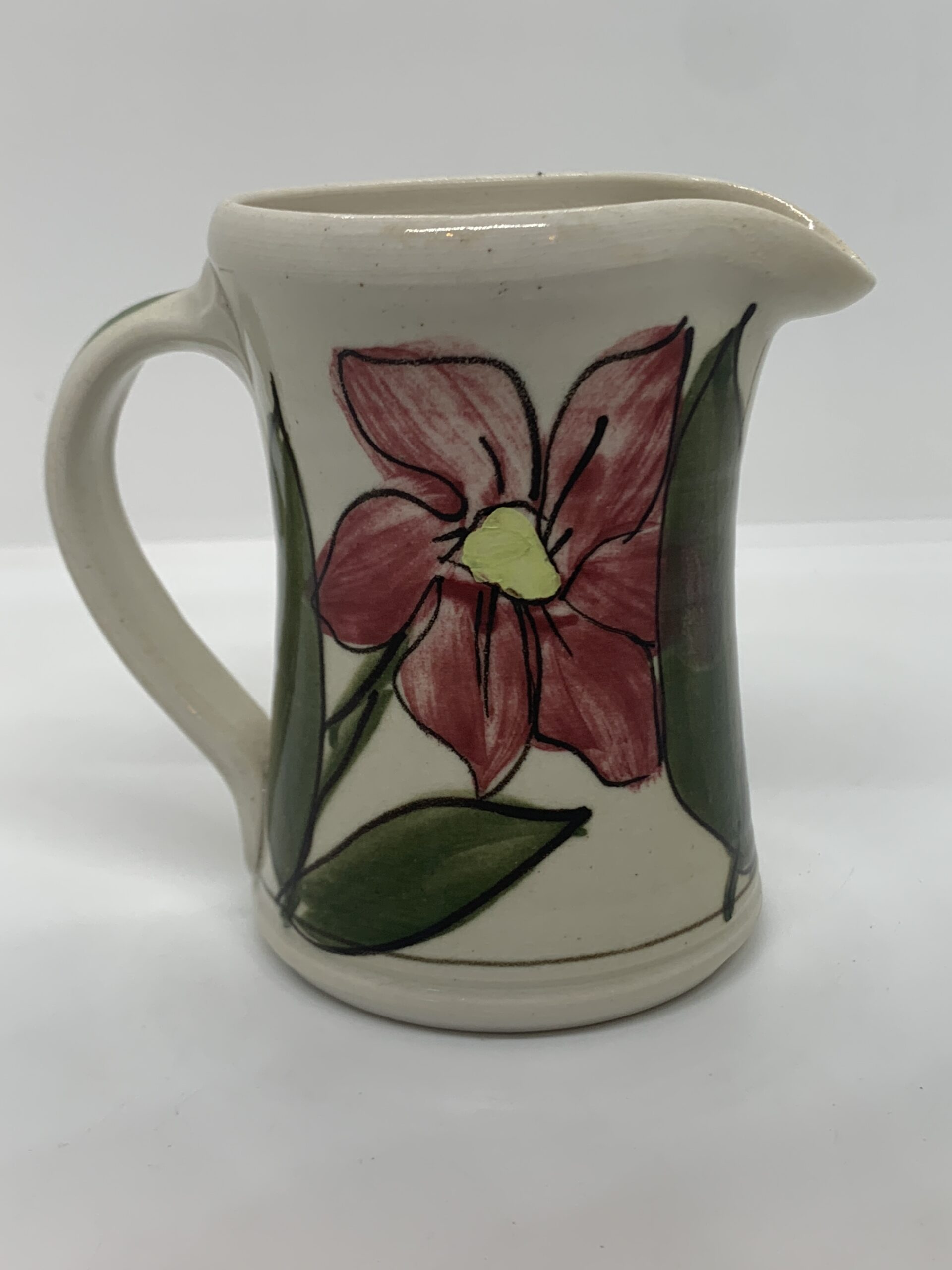 Ian Gamble Pottery Jug with Floral Design 10cm (incised to base ...