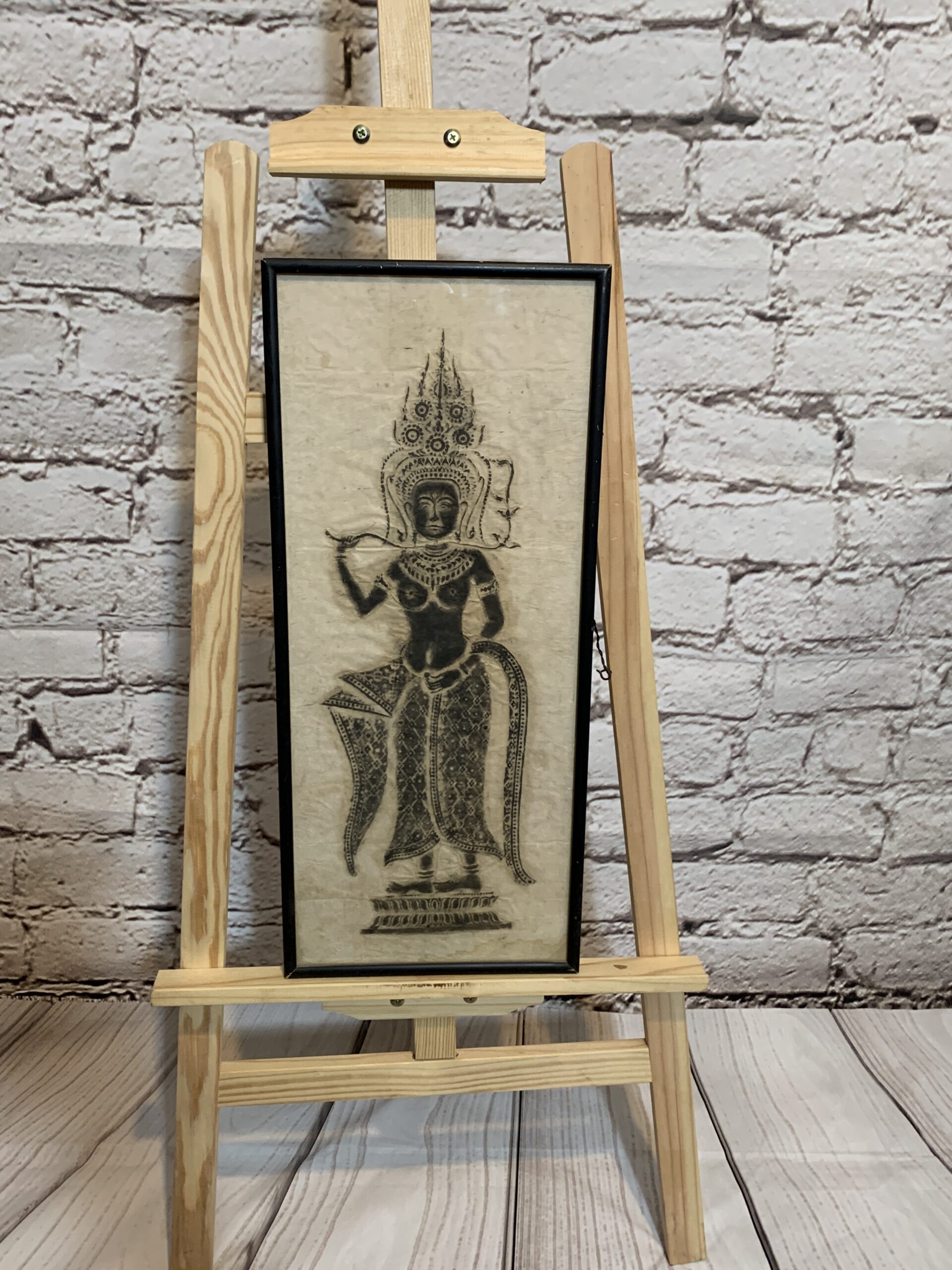 Angkor Wat Temple Rubbing on Rice Paper of Apsara dancer 56x24cm ...