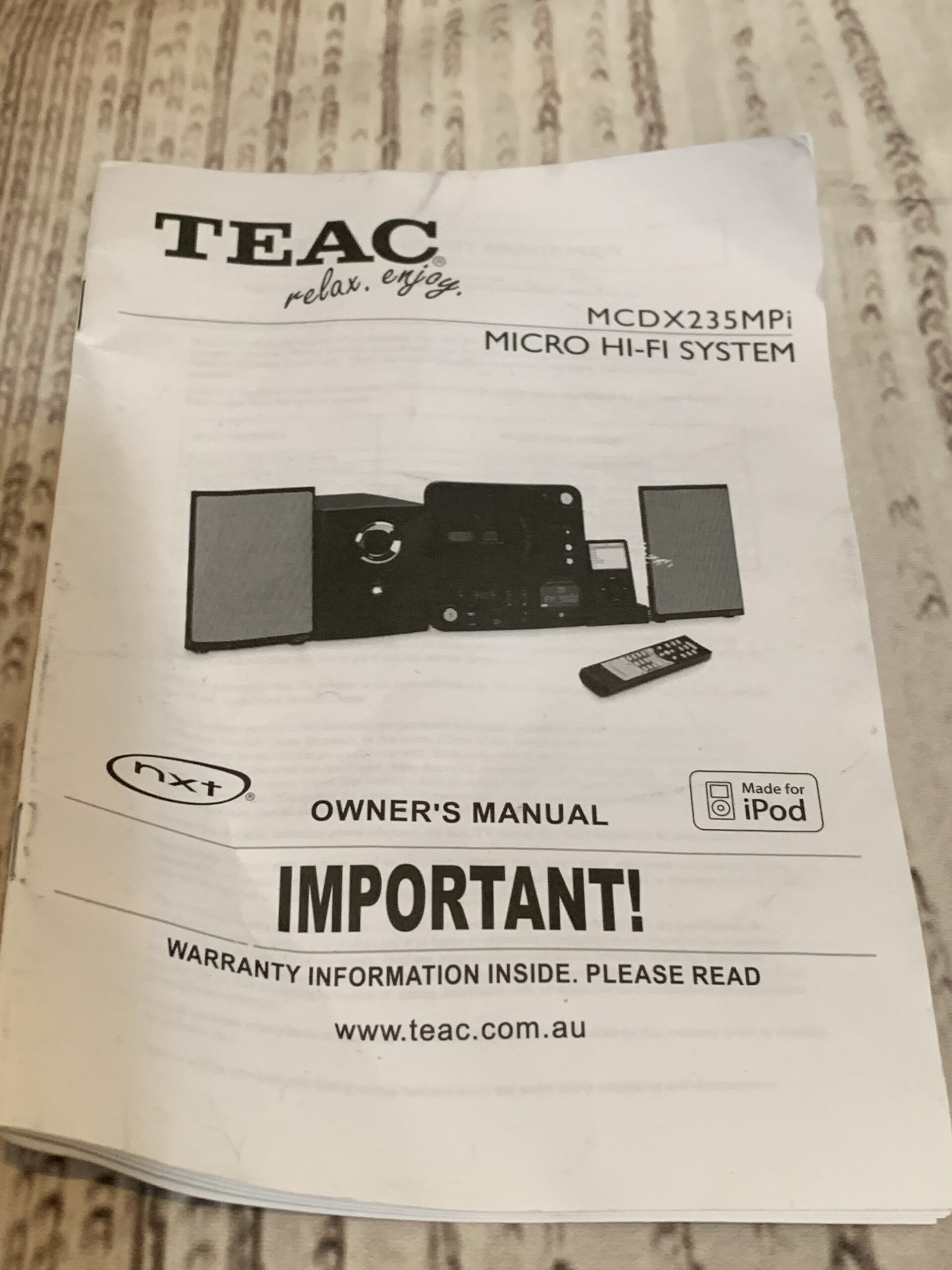 Teac MCDX235MPi Micro Hifi System complete (with manual and remote ...