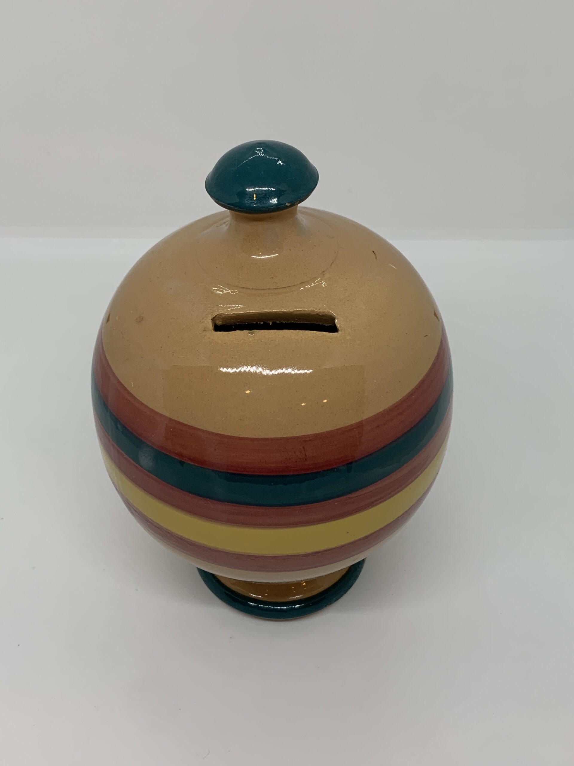 Terracotta Pottery Money Pot - 15cm high - Vintage Keepsakes