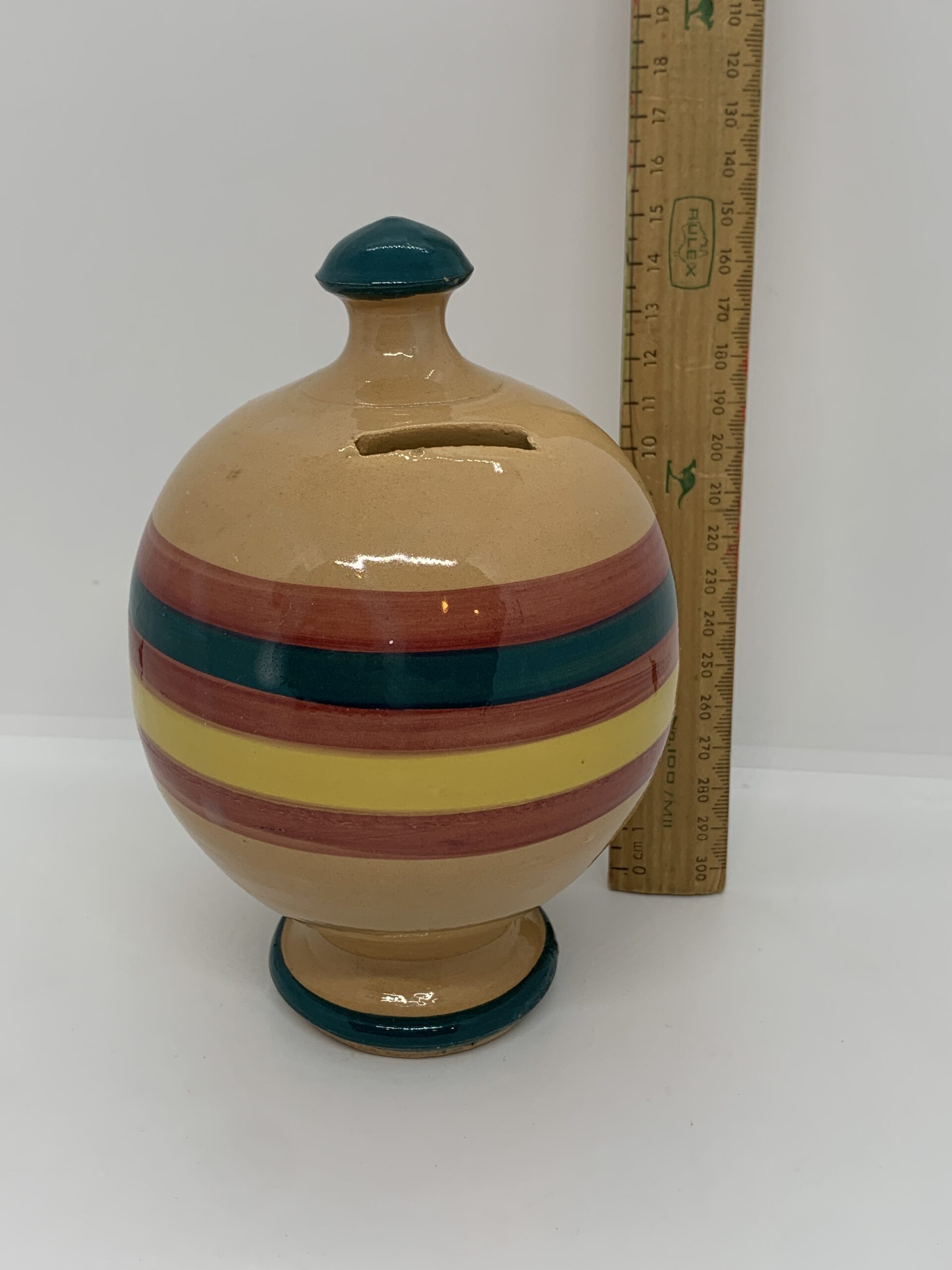 Terracotta Pottery Money Pot - 15cm high - Vintage Keepsakes