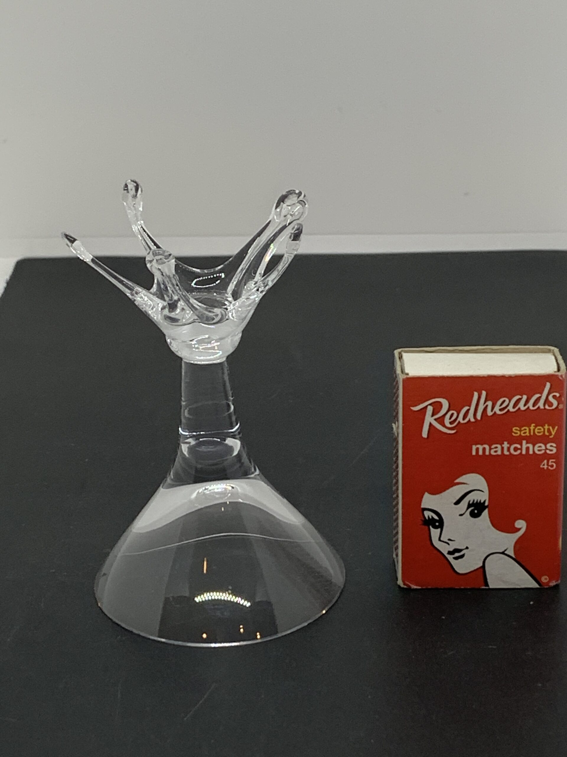 Vintage Dartington Glass The Ring Tree (approx 10cm high) - Vintage ...