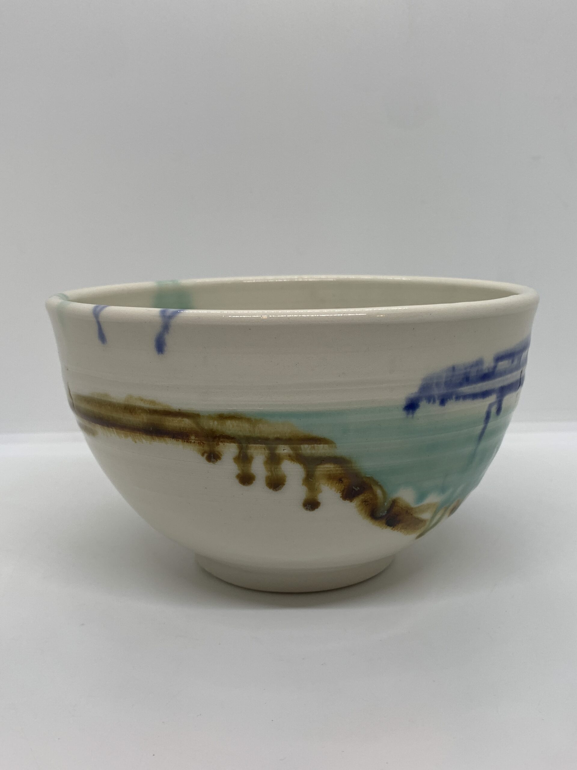 Walter Wassing Australian Pottery Green Blue Bowl 10cm tall - Vintage ...