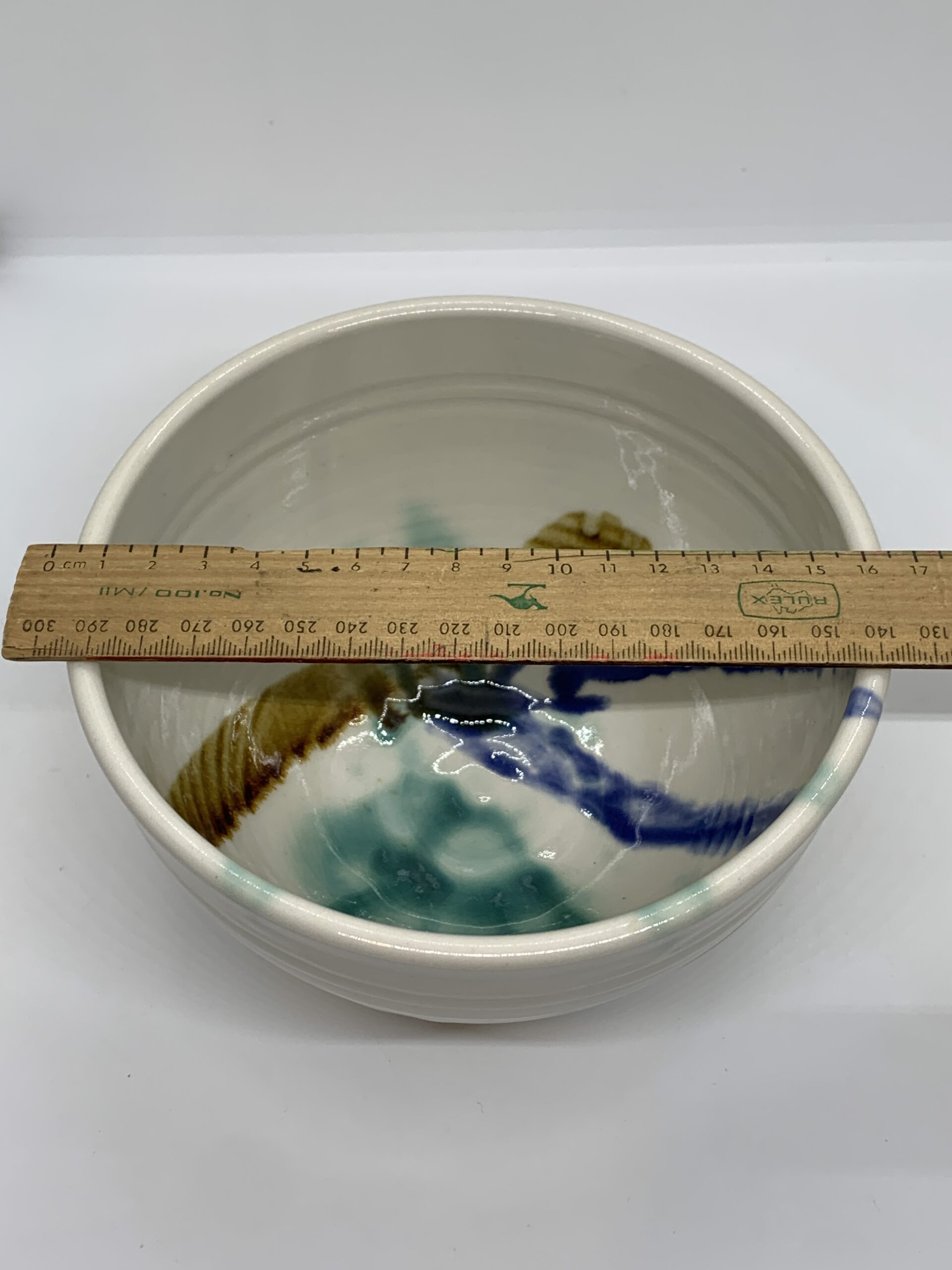 Walter Wassing Australian Pottery Green Blue Bowl 10cm tall - Vintage ...