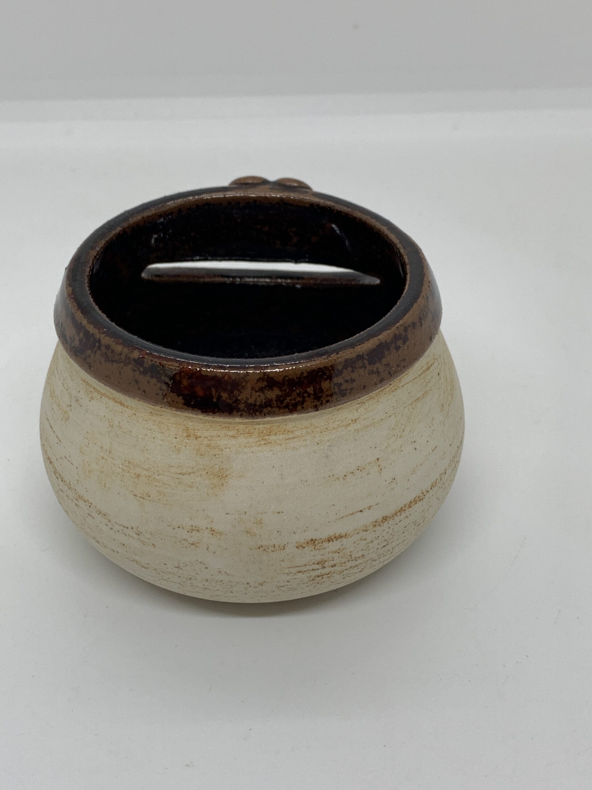 Pottery Egg Separator with Face 5cm high - marked to base - Vintage ...