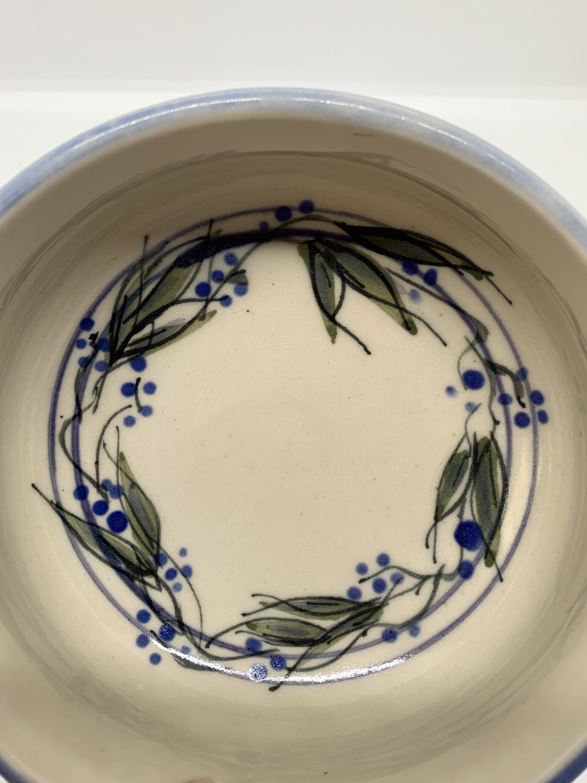 Pottery Bowl marked to base Barbara Mann 14cm wide - Vintage Keepsakes