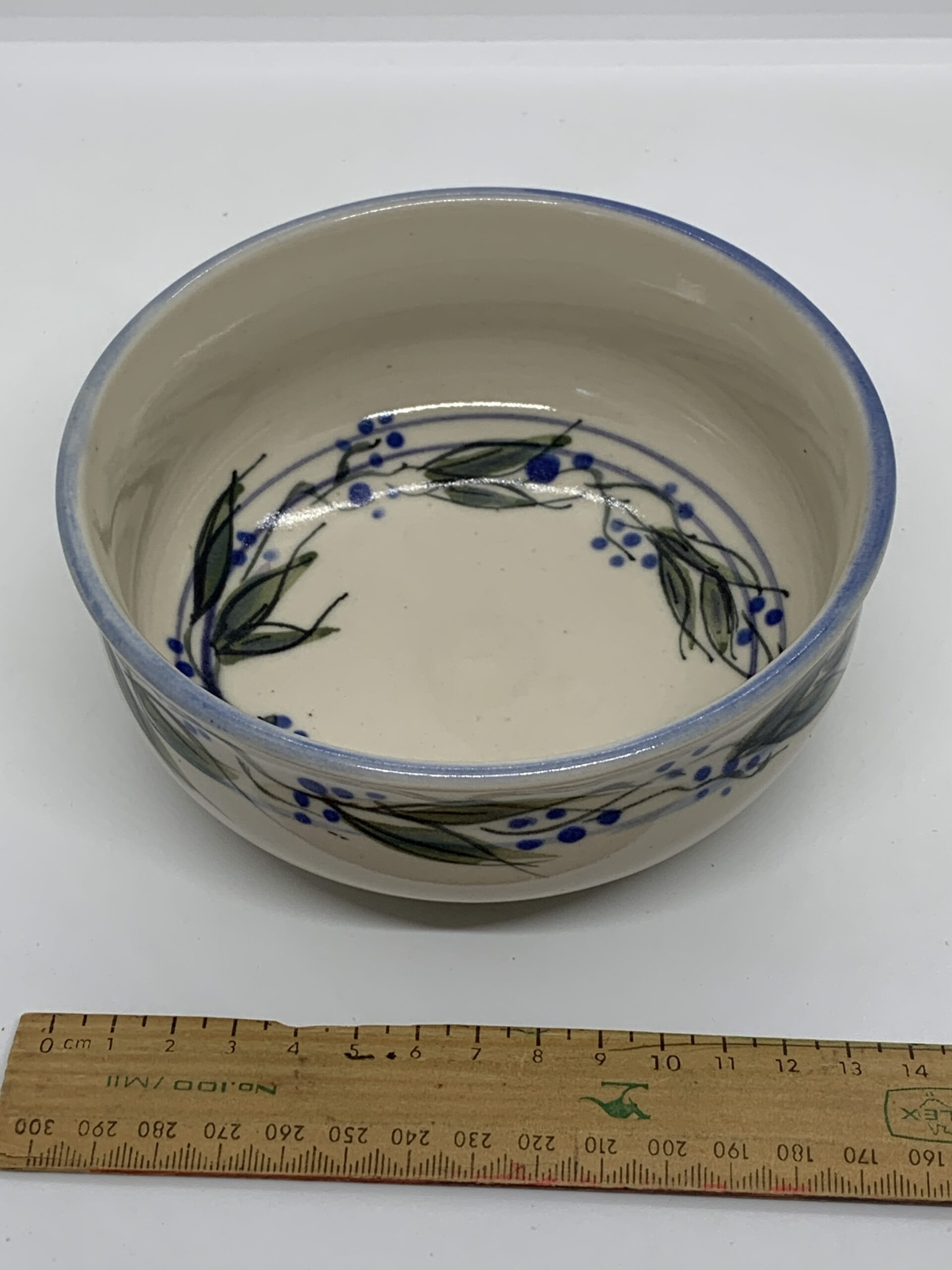 Pottery Bowl marked to base Barbara Mann 14cm wide - Vintage Keepsakes