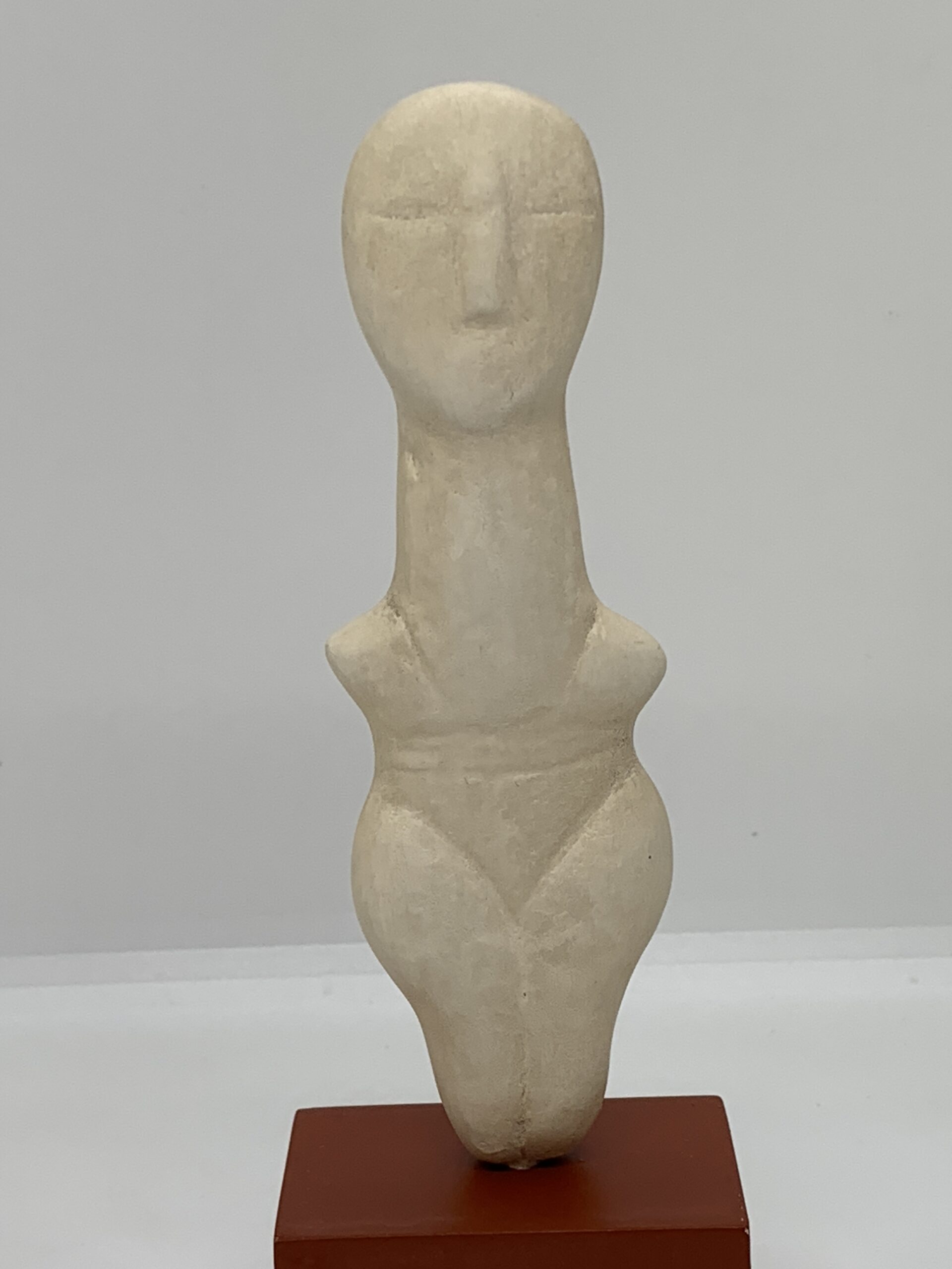 Cycladic Stone Female Sculpture on base 19cm high - Vintage Keepsakes