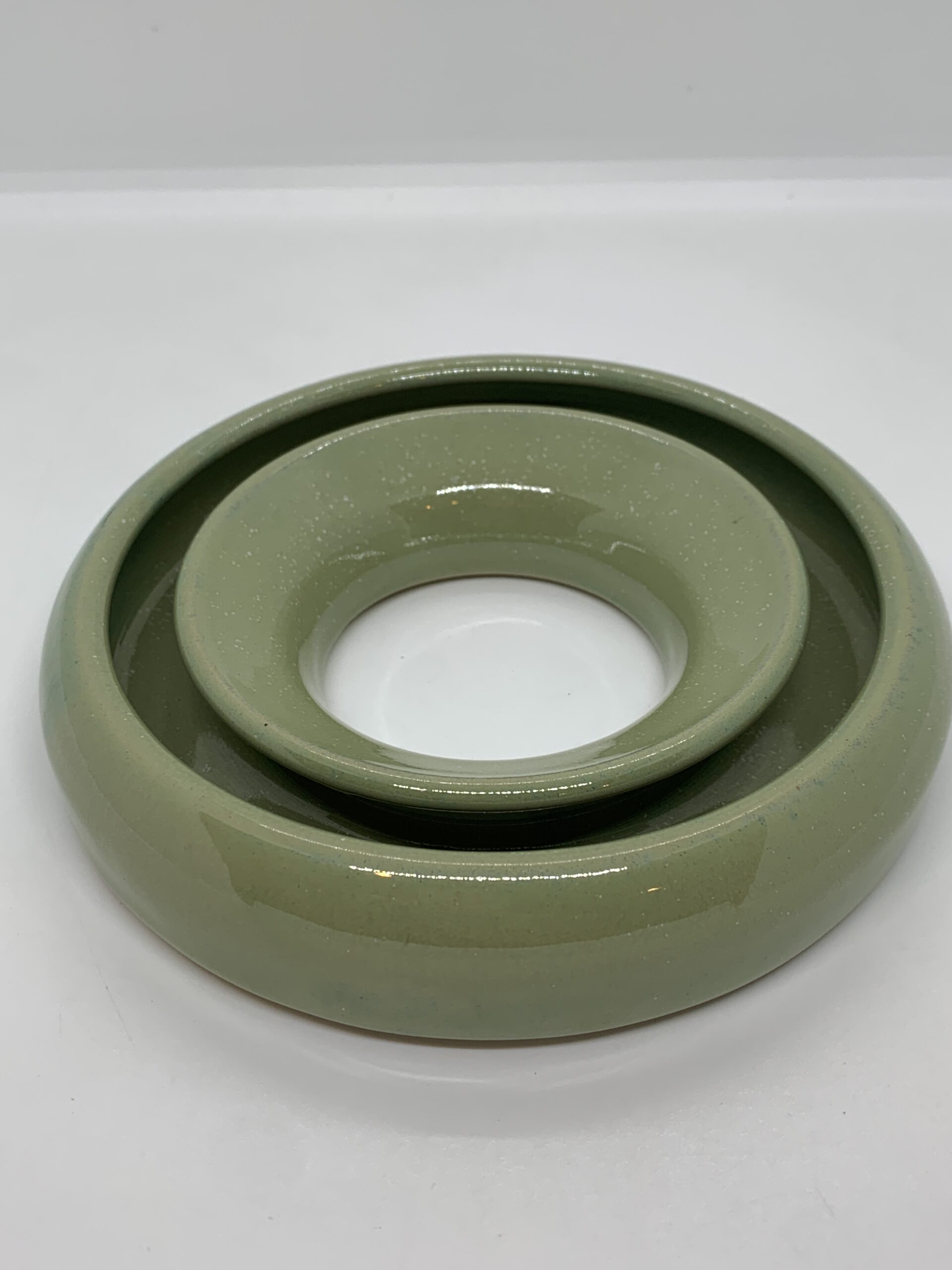 Sally Clegg Ring Vase Tasmania Pottery 16cm wide - Vintage Keepsakes