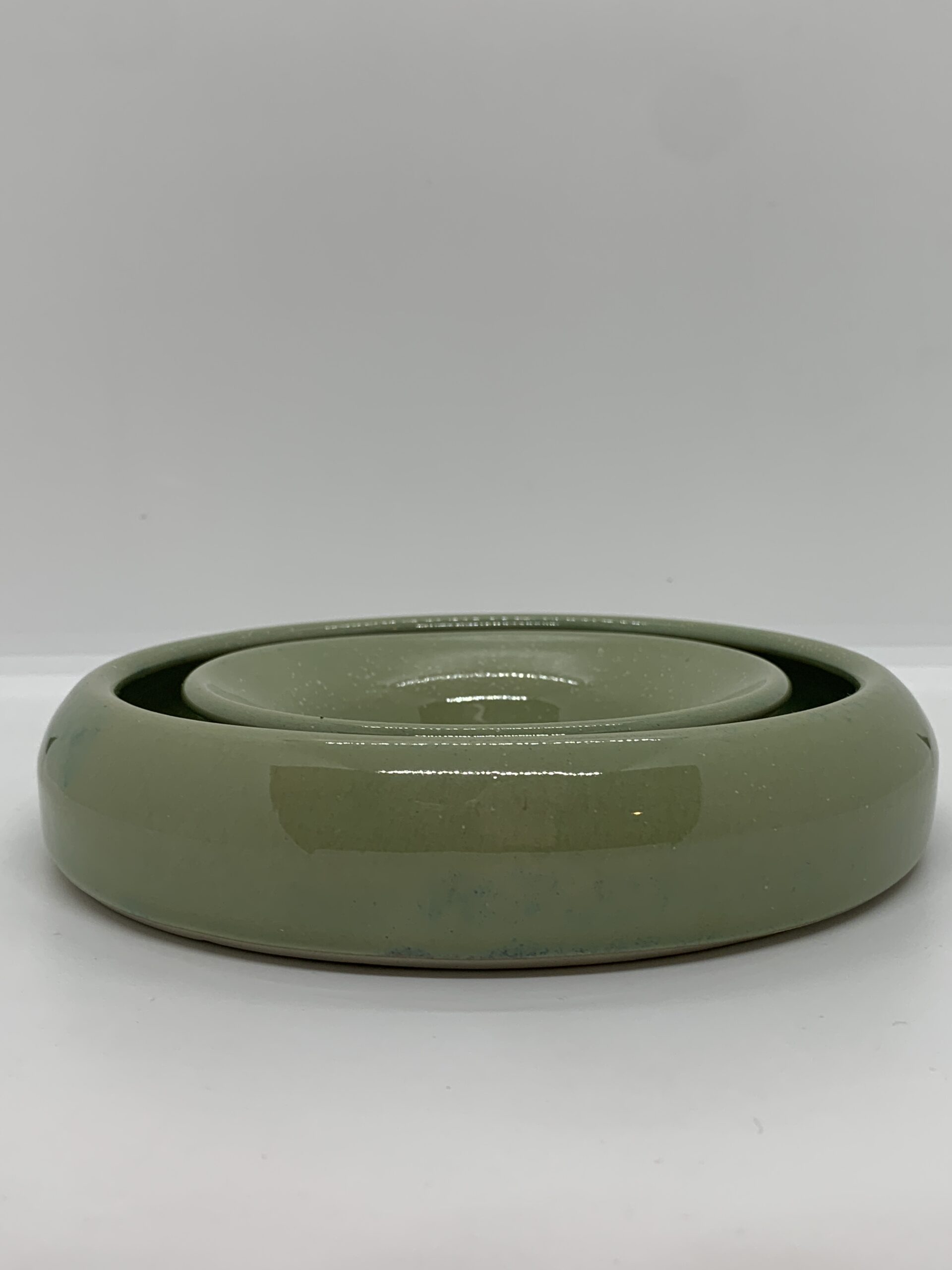 Sally Clegg Ring Vase Tasmania Pottery 16cm wide - Vintage Keepsakes