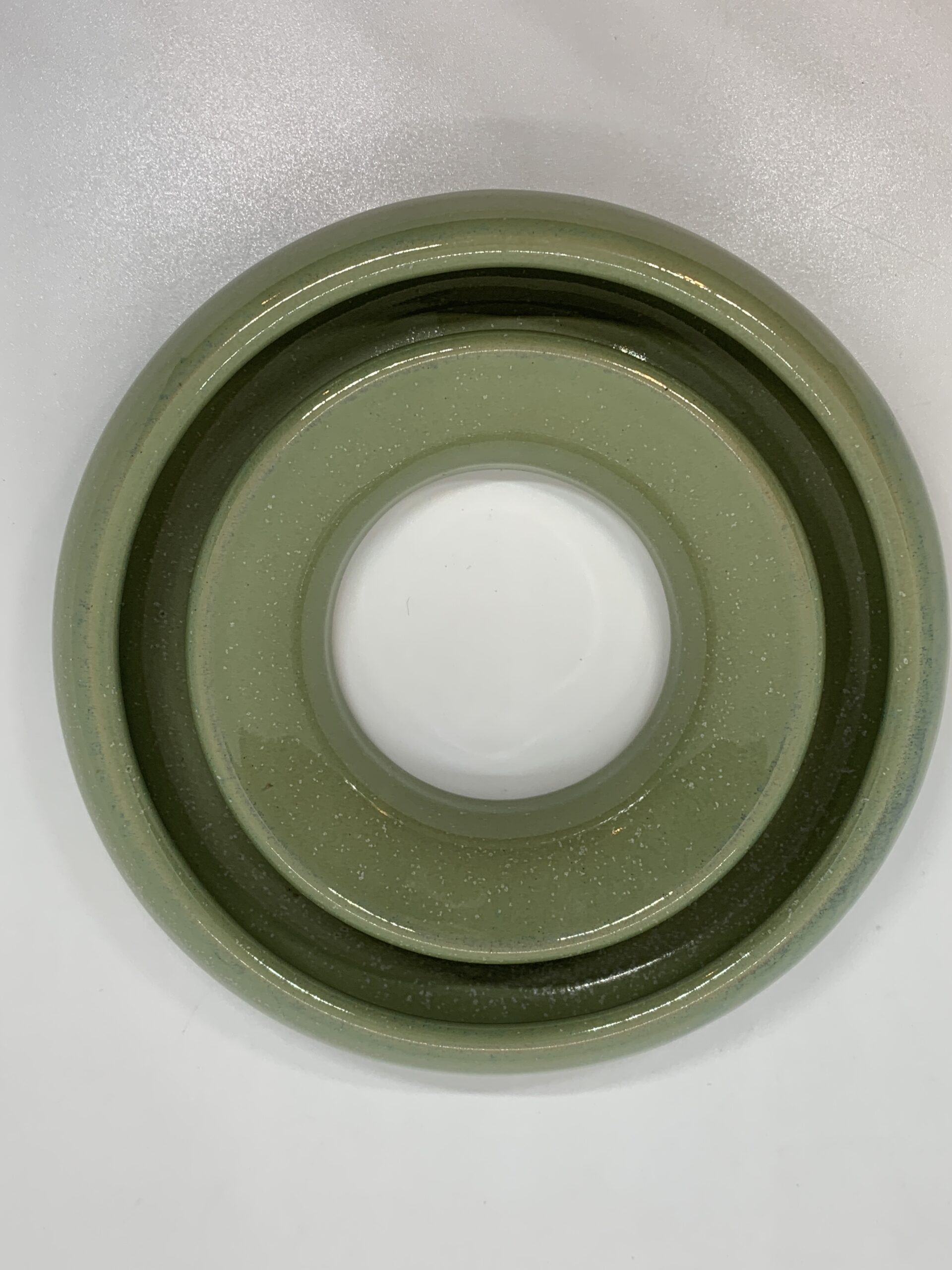 Sally Clegg Ring Vase Tasmania Pottery 16cm wide - Vintage Keepsakes